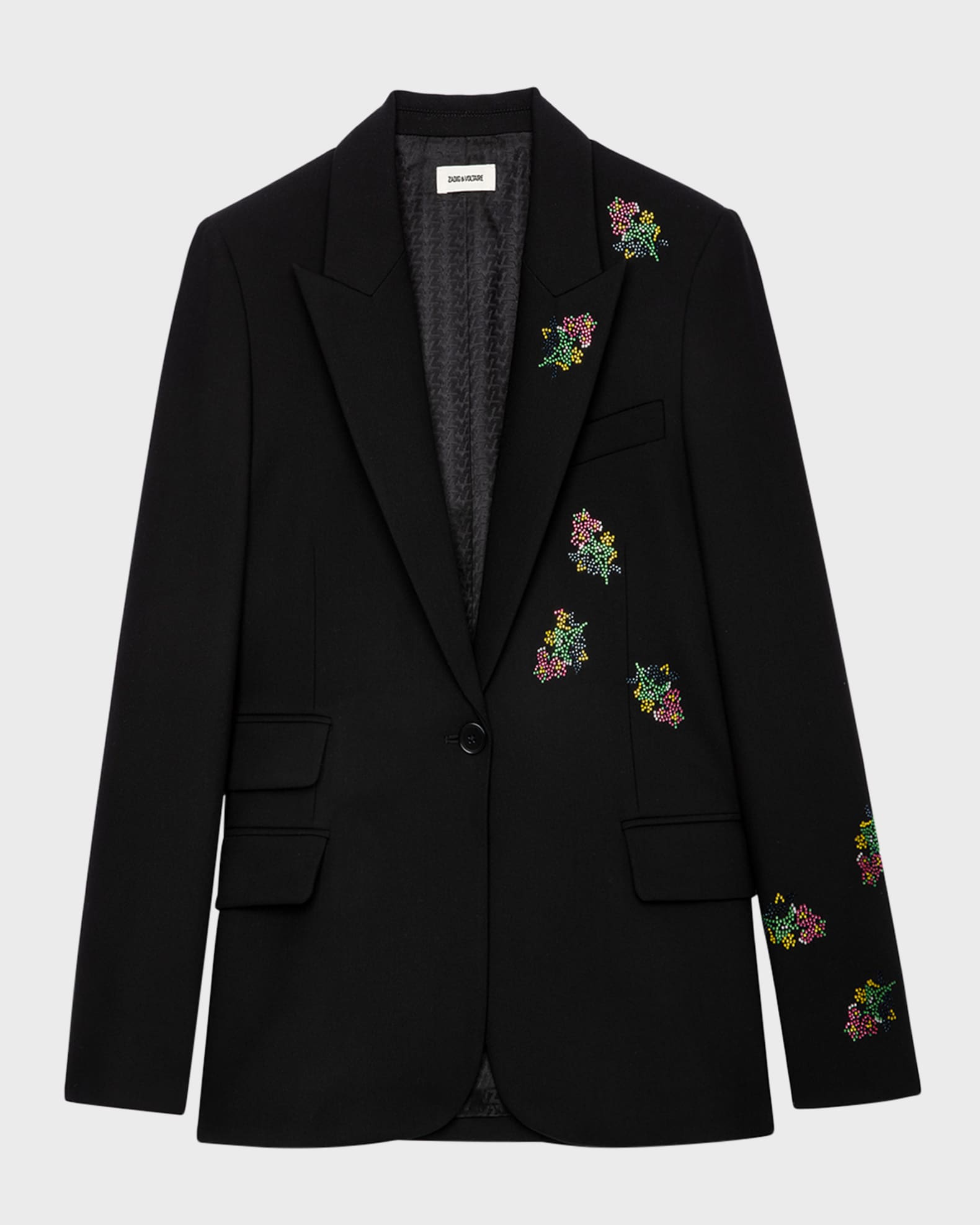 Zadig & Voltaire Venus Diamanté Flower Blazer | Neiman Marcus