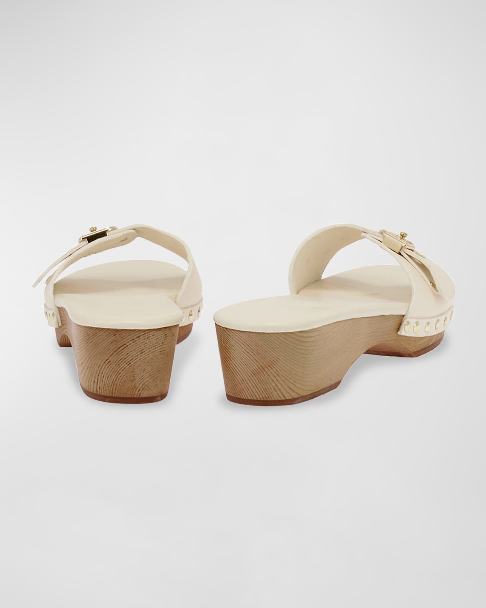 Ancient Greek Sandals Omia Leather Buckle Clog Sandals | Neiman Marcus