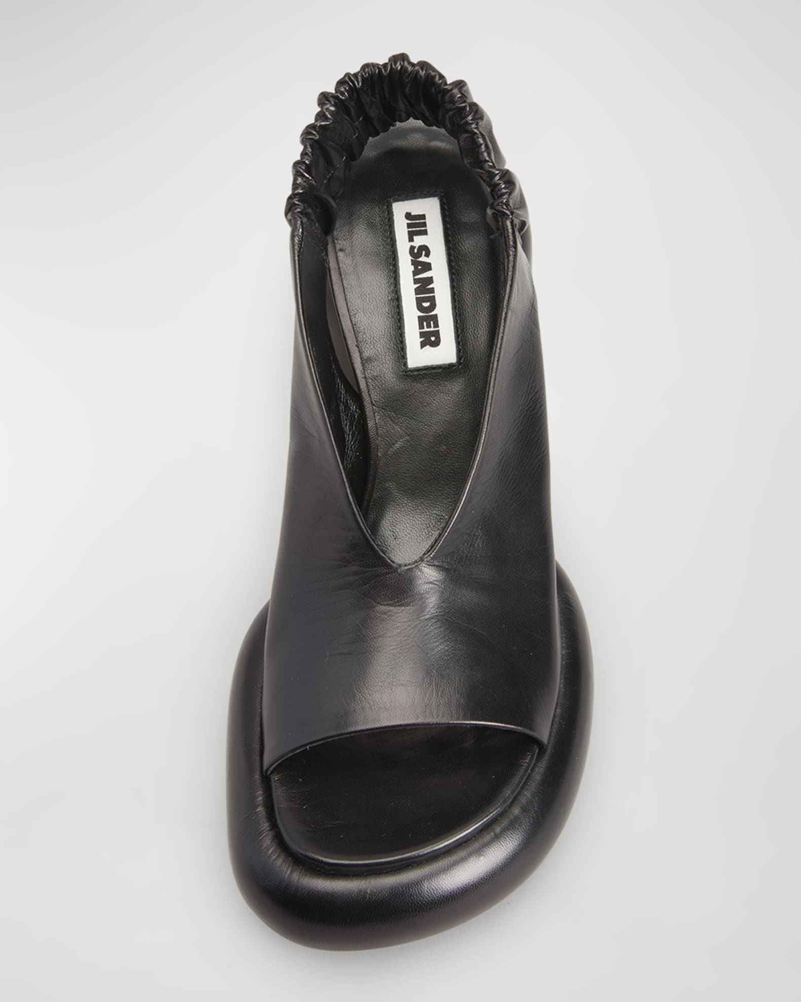 Jil Sander Tripon Leather Slingback Platform Sandals | Neiman Marcus