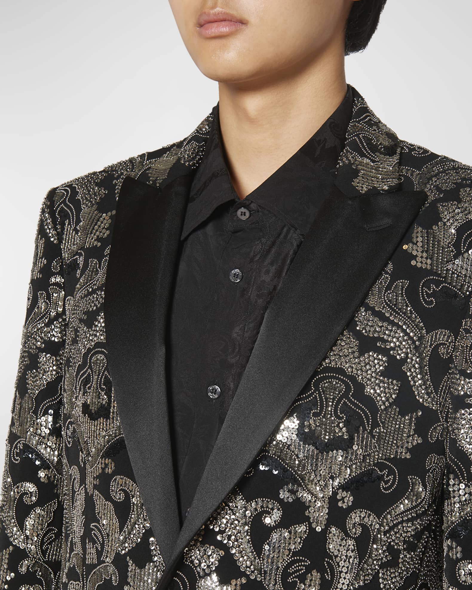 Etro Men's Fuji Beaded Tuxedo Jacket | Neiman Marcus