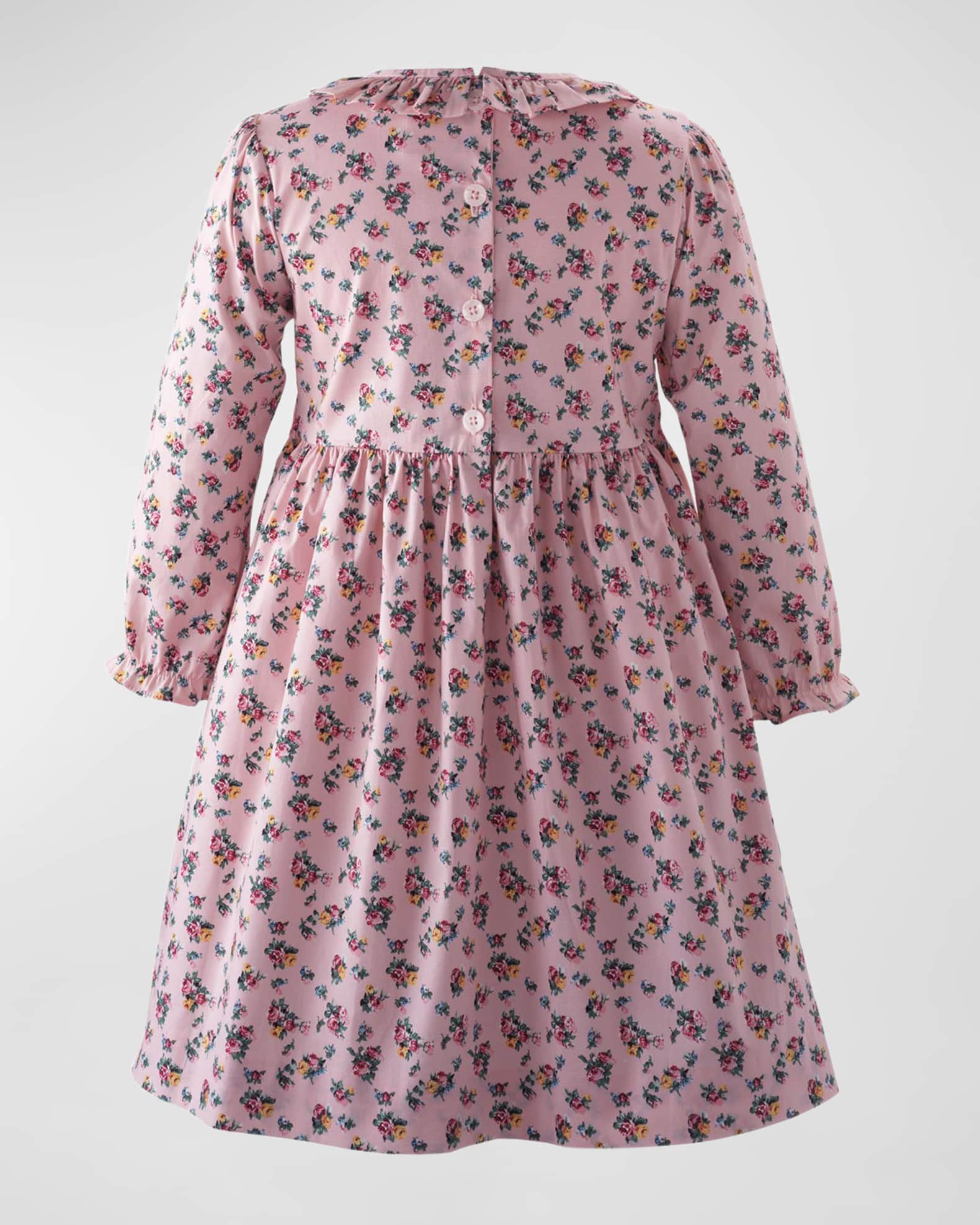 Rachel Riley Girl's Hand Smocked Mini Floral-Print Dress 2-10 | Neiman ...