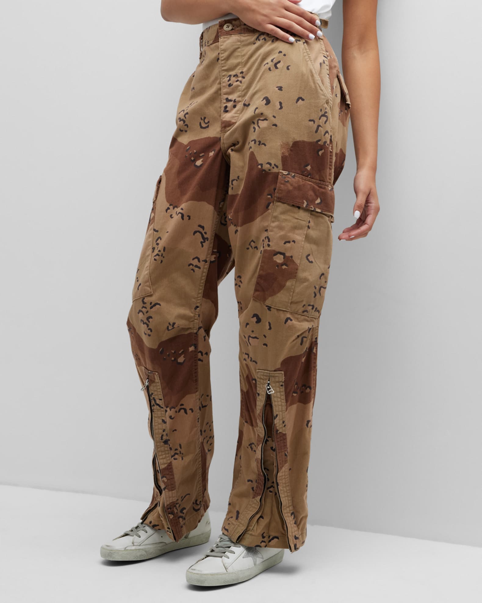 RE/DONE Upcycled Wide Cargo Pants | Neiman Marcus