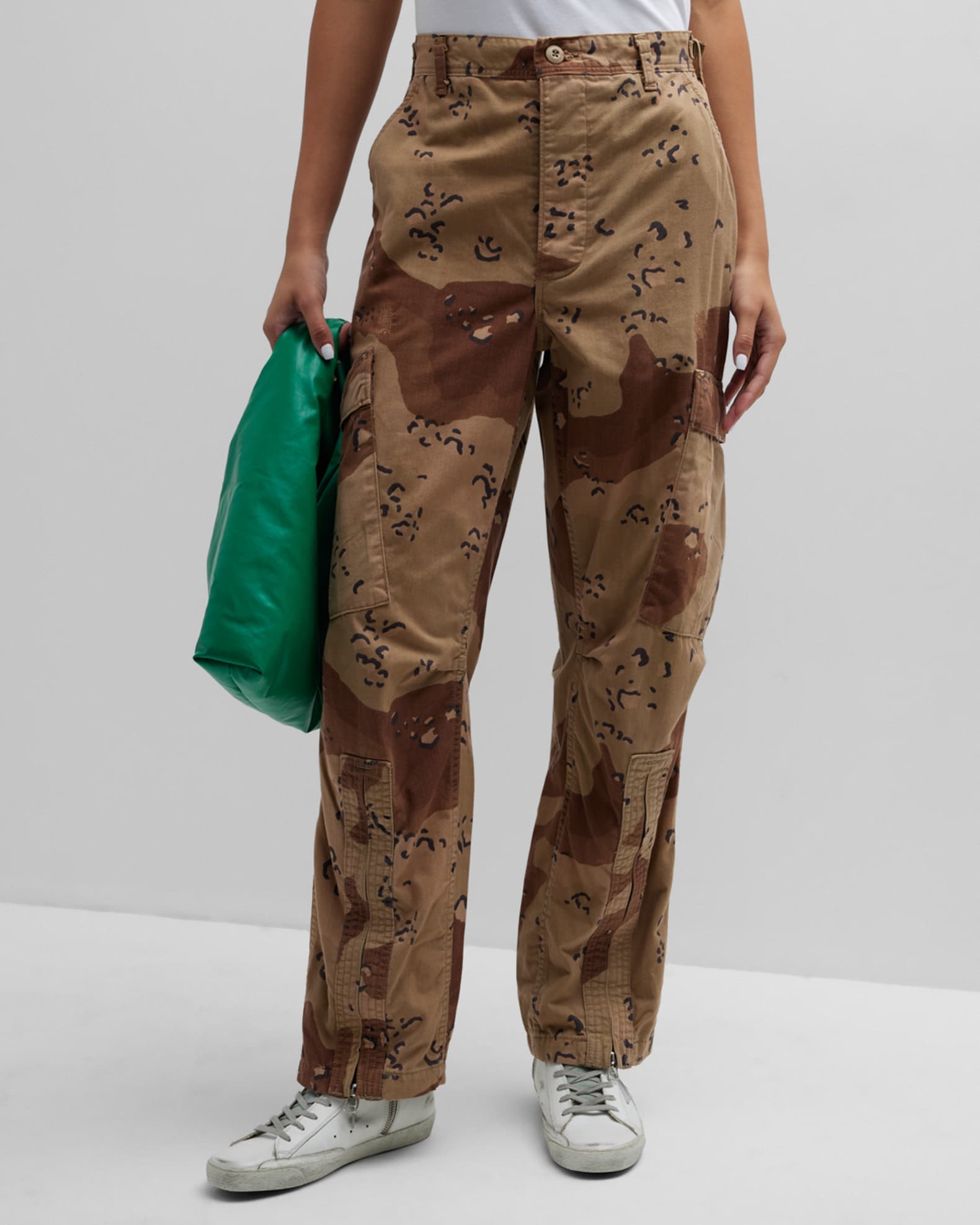 RE/DONE Upcycled Wide Cargo Pants | Neiman Marcus