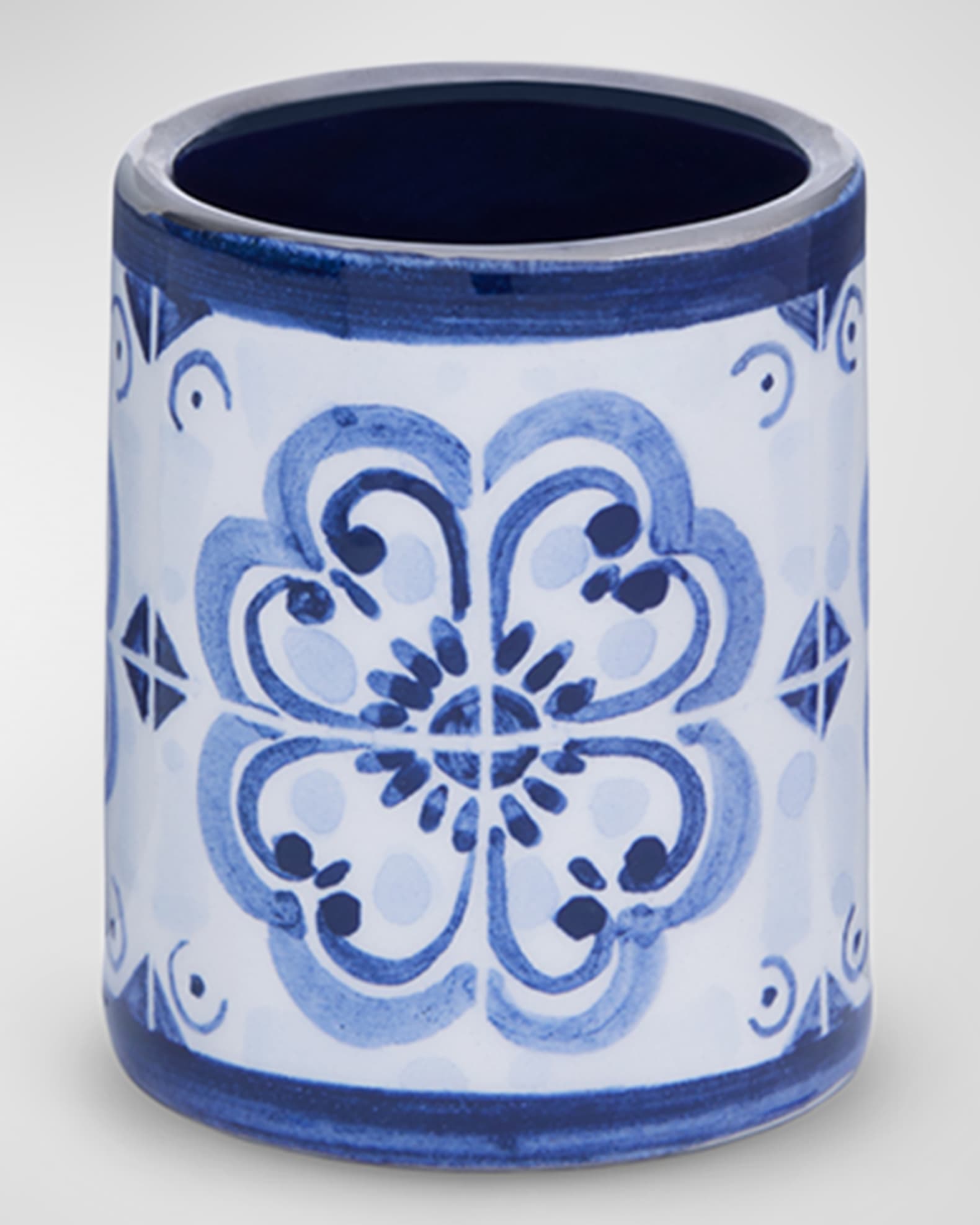 Dolce&Gabbana Casa Blue Mediterraneo Large Ceramic Napkin Holders, Set ...