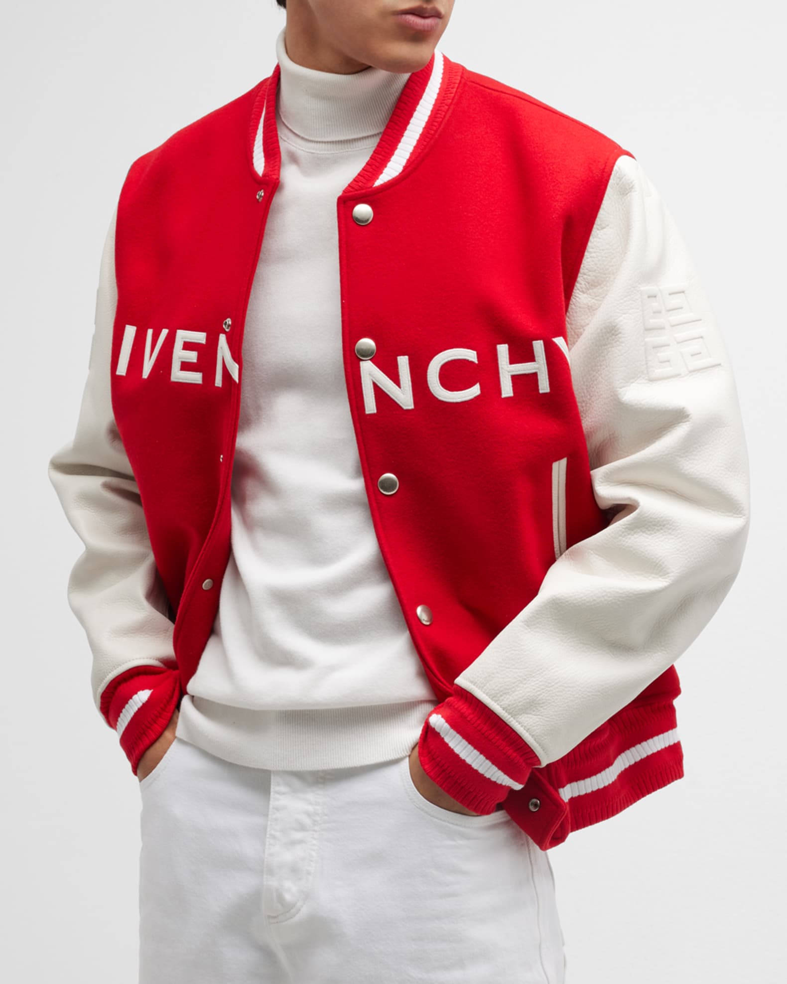 Givenchy Men's Logo Varsity Jacket | Neiman Marcus