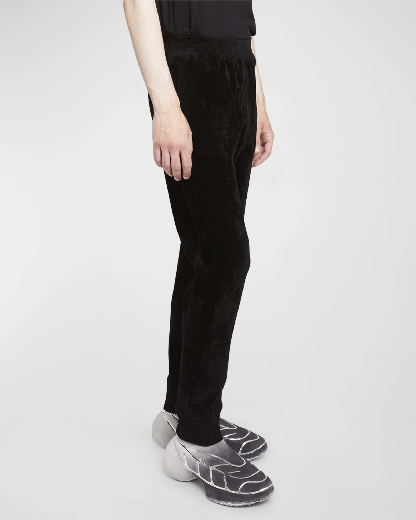 Givenchy Men's Velour Logo Track Pants | Neiman Marcus