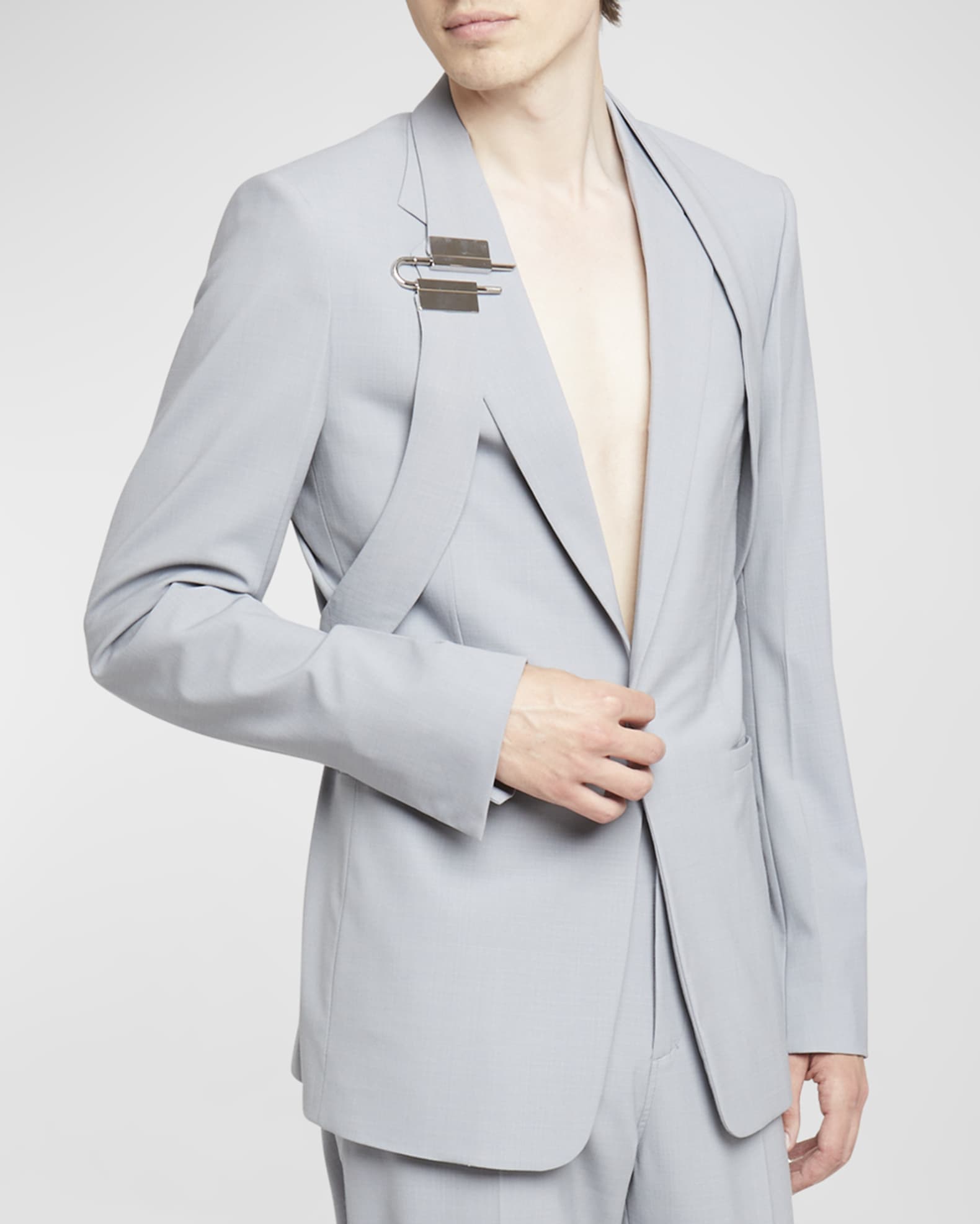 Givenchy Men's U-Lock Harness Slim Suit Jacket | Neiman Marcus