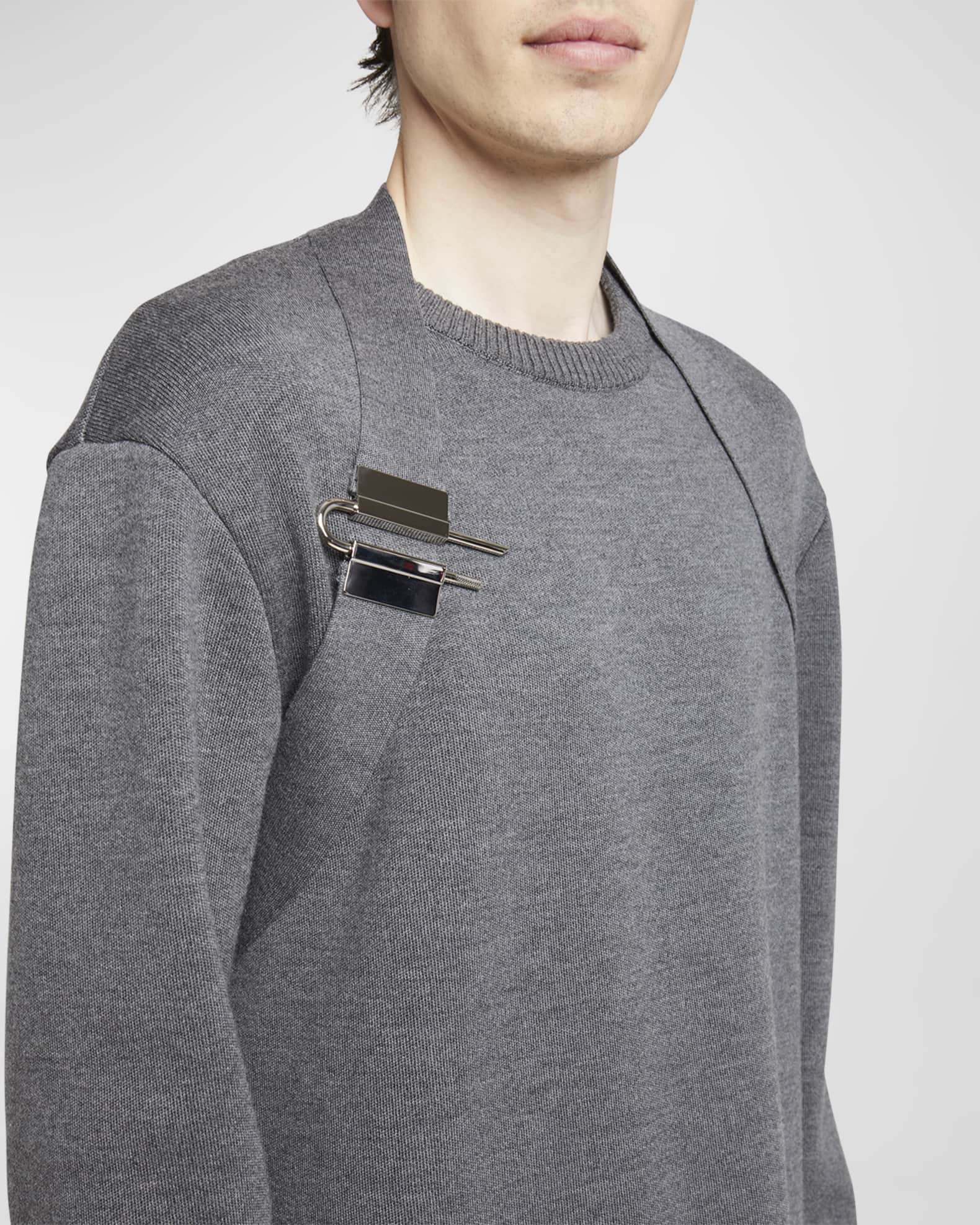 Givenchy Men's U-Lock Harness Sweater | Neiman Marcus