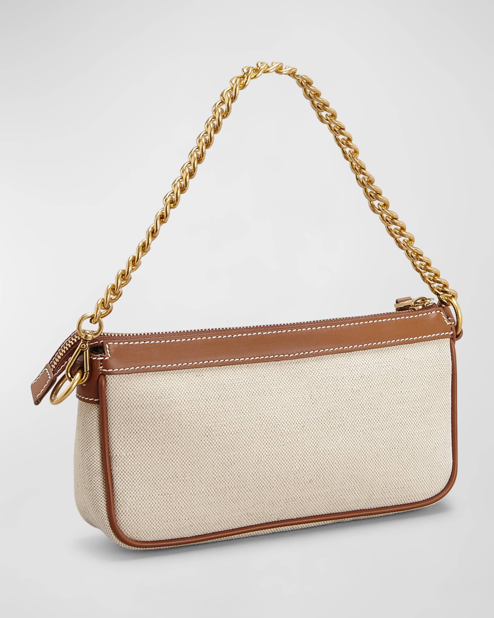 Balmain B Army Logo Canvas Shoulder Bag | Neiman Marcus