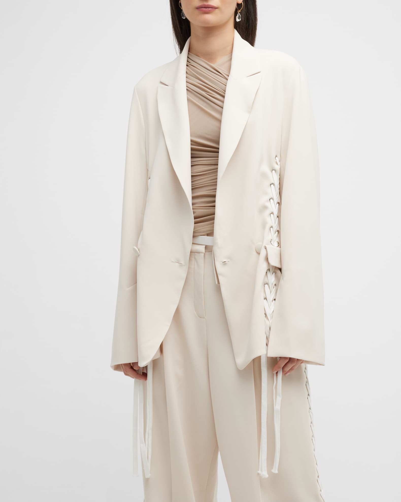 Laced-Side Suit | Neiman Marcus