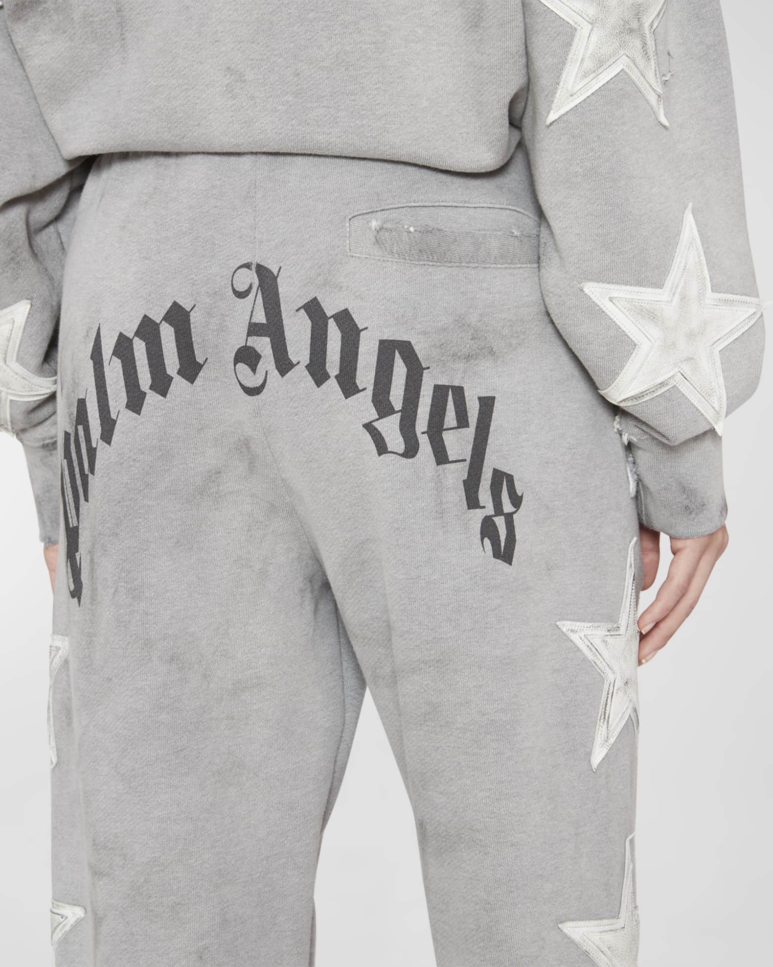 Palm Angels Star Patch Sweatpants | Neiman Marcus