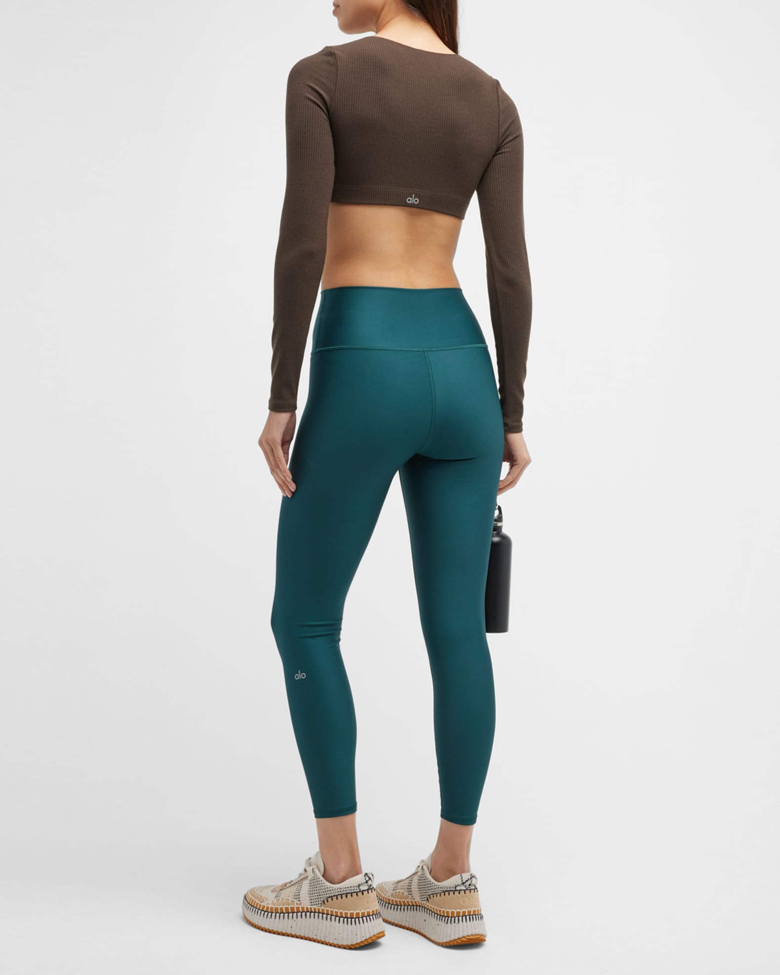 Alo Yoga Ribbed Defined Long-Sleeve Bra | Neiman Marcus