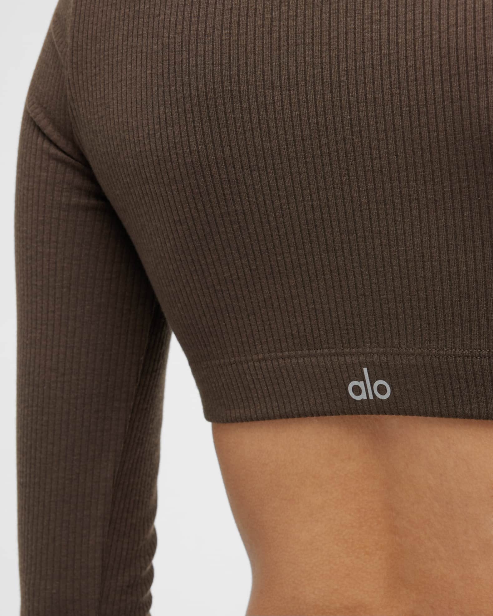 Alo Yoga Ribbed Defined Long-Sleeve Bra | Neiman Marcus