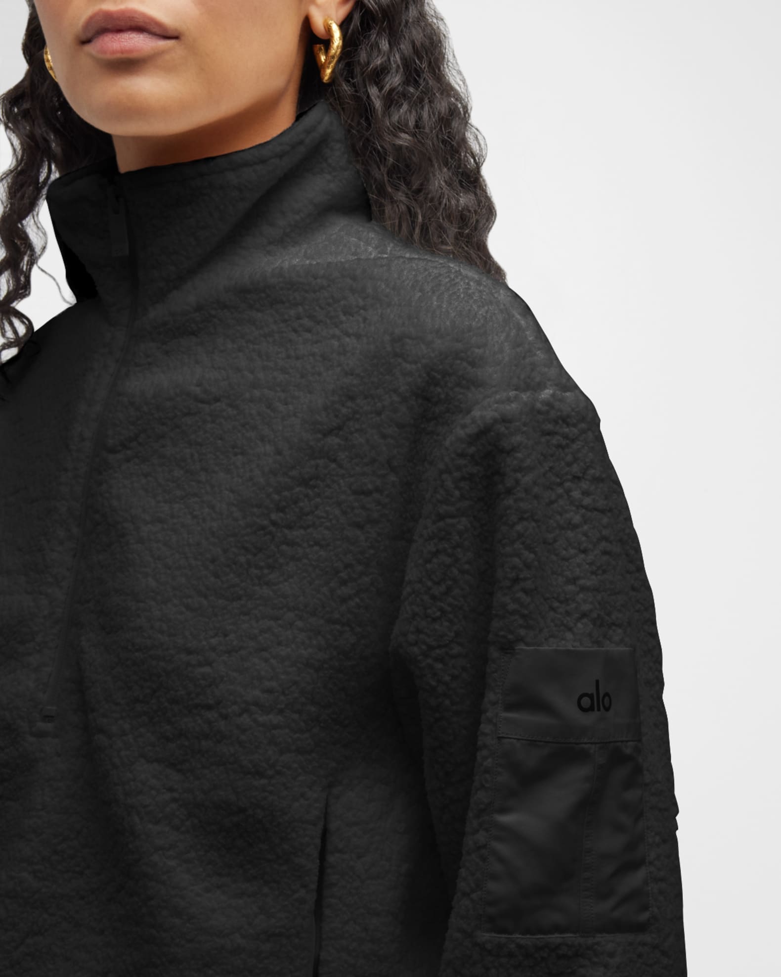Alo Yoga Micro Sherpa Solstice Pullover | Neiman Marcus