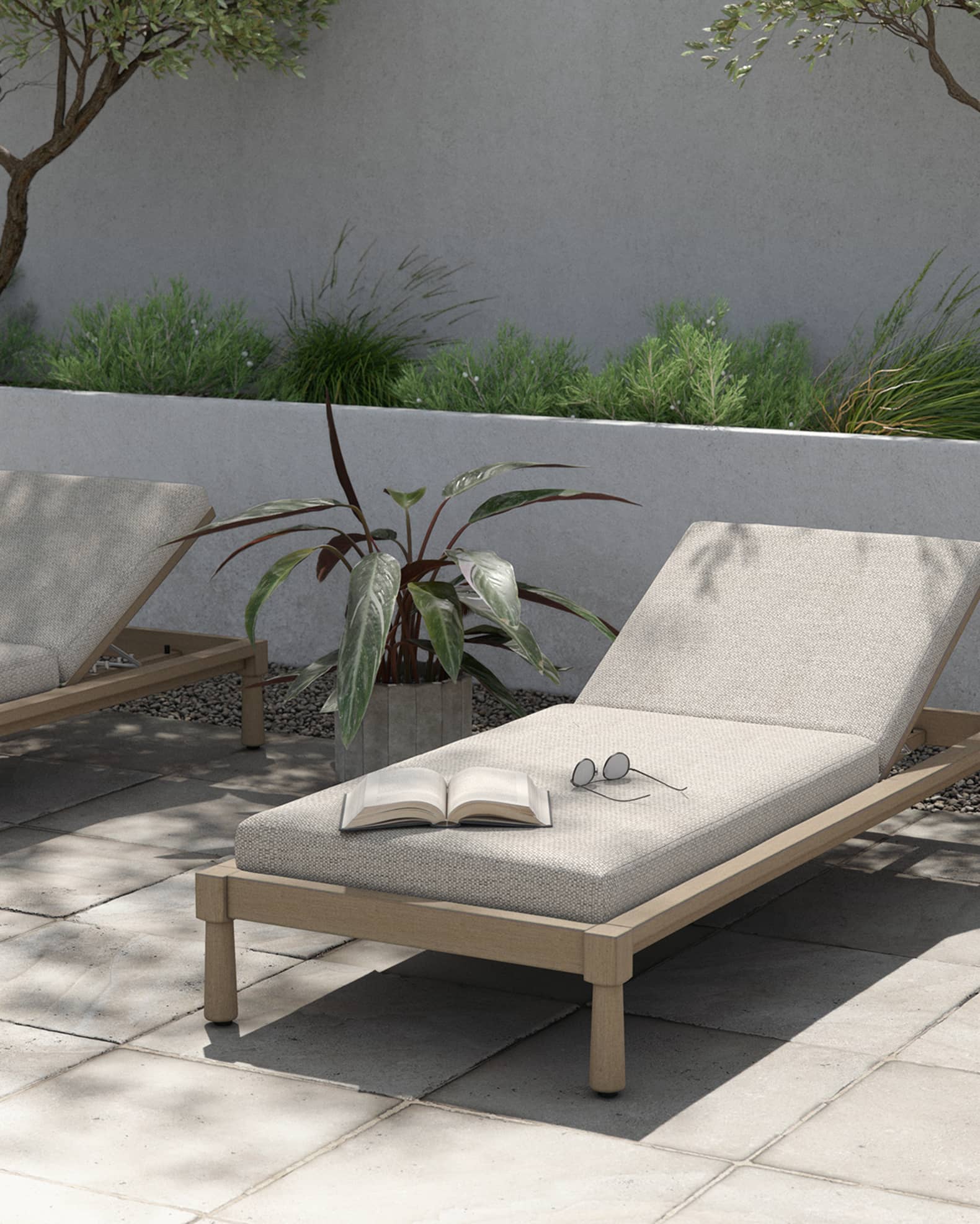 Four Hands Waller Outdoor Chaise | Neiman Marcus