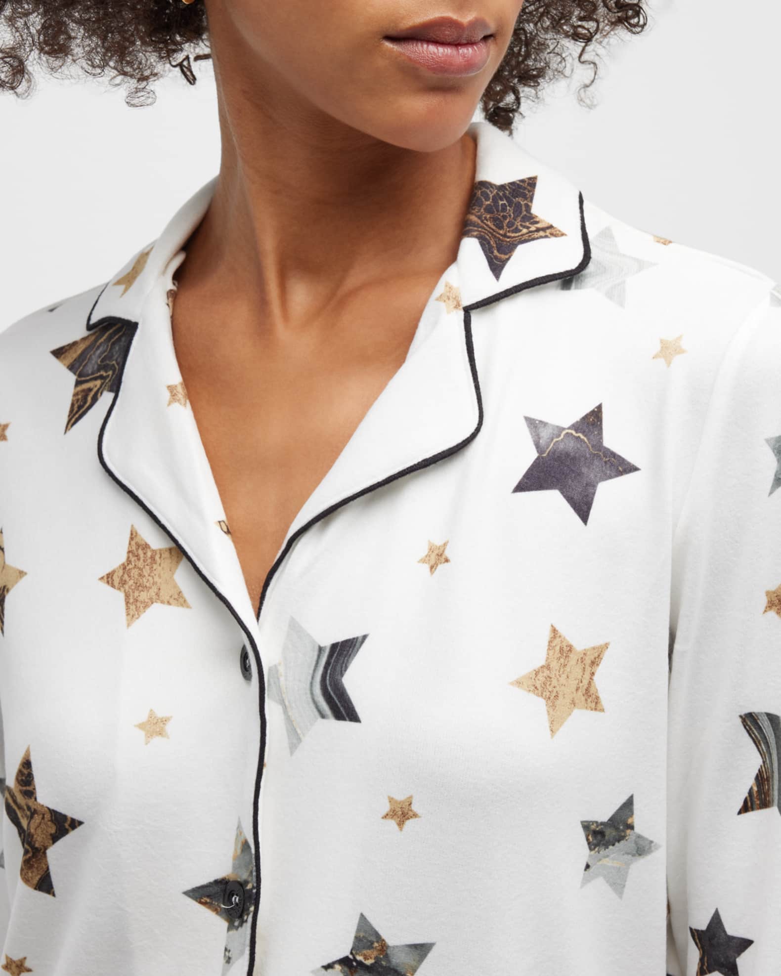 PJ Salvage Shoot For The Stars Cropped Pajama Set | Neiman Marcus