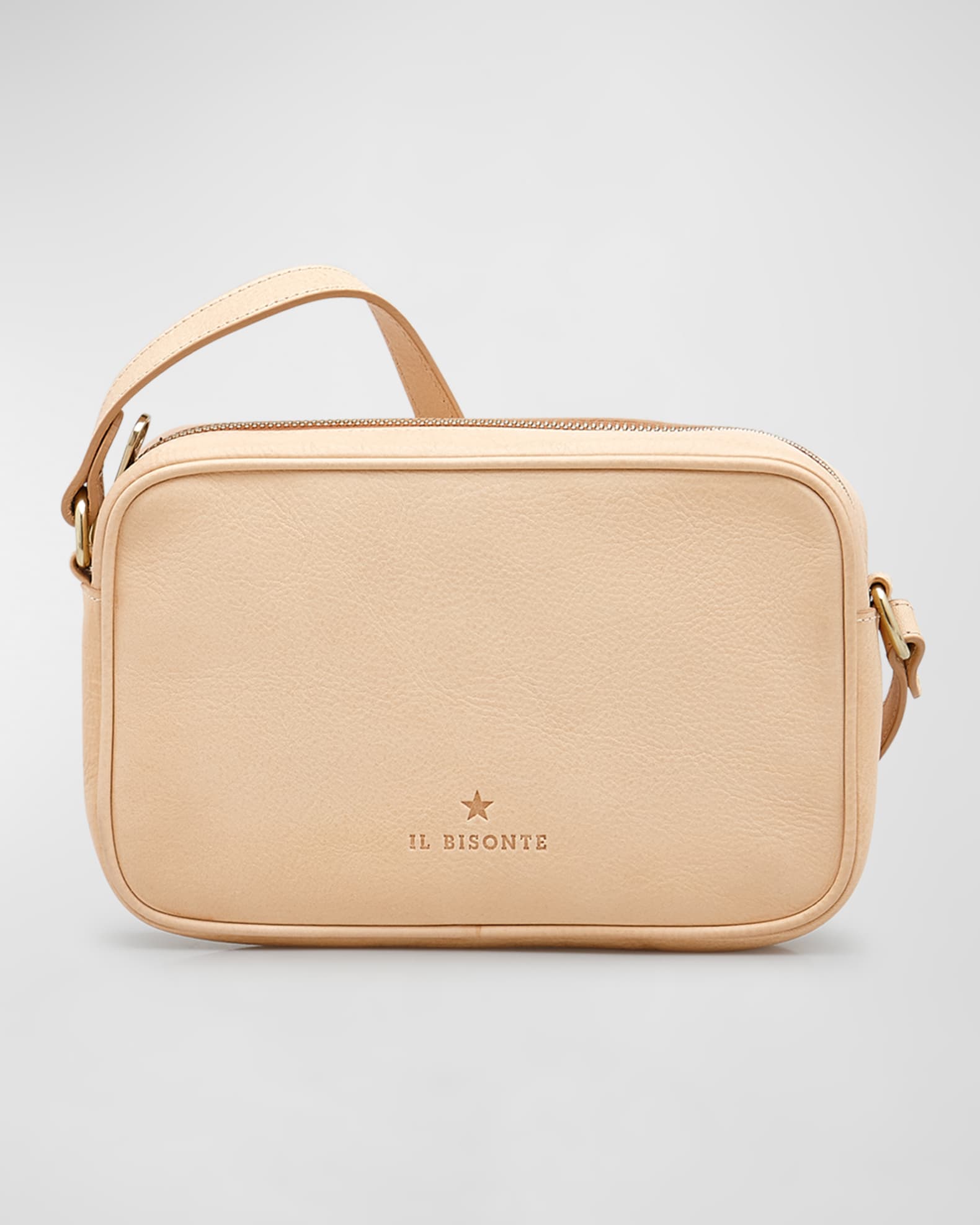 Il Bisonte Oliveta Vacchetta Leather Camera Crossbody Bag | Neiman Marcus