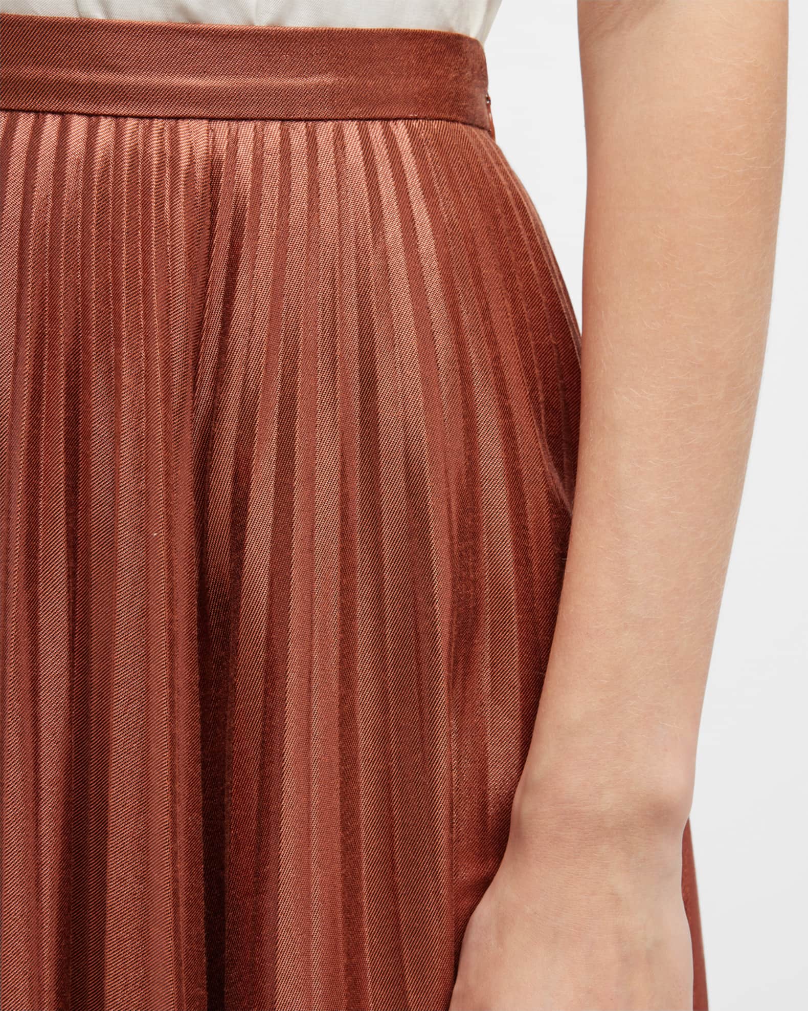 Altuzarra Sif Metallic Pleated Maxi Skirt | Neiman Marcus