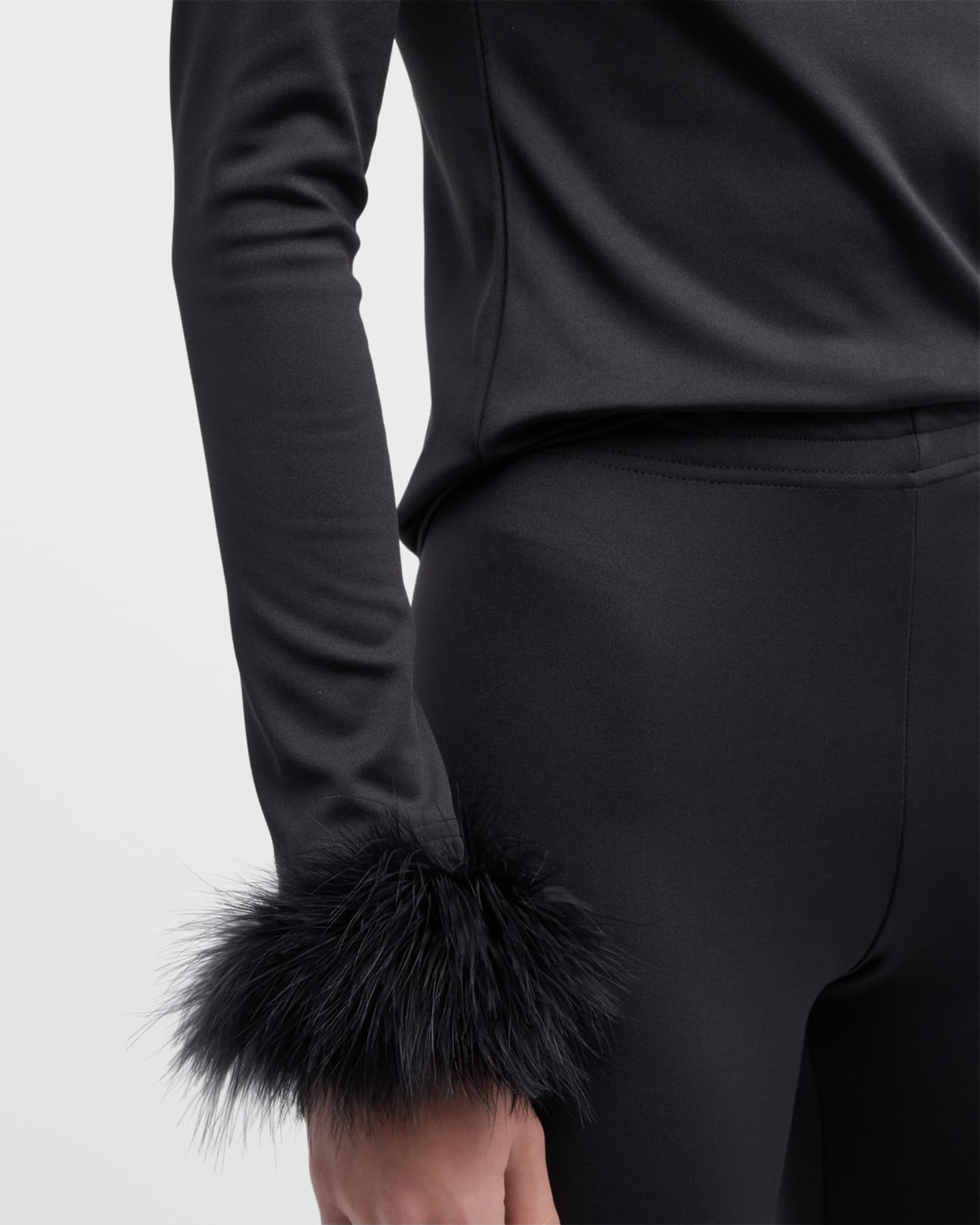 Sleeper The Weekend Chic Feather-Trim Pajama Set | Neiman Marcus