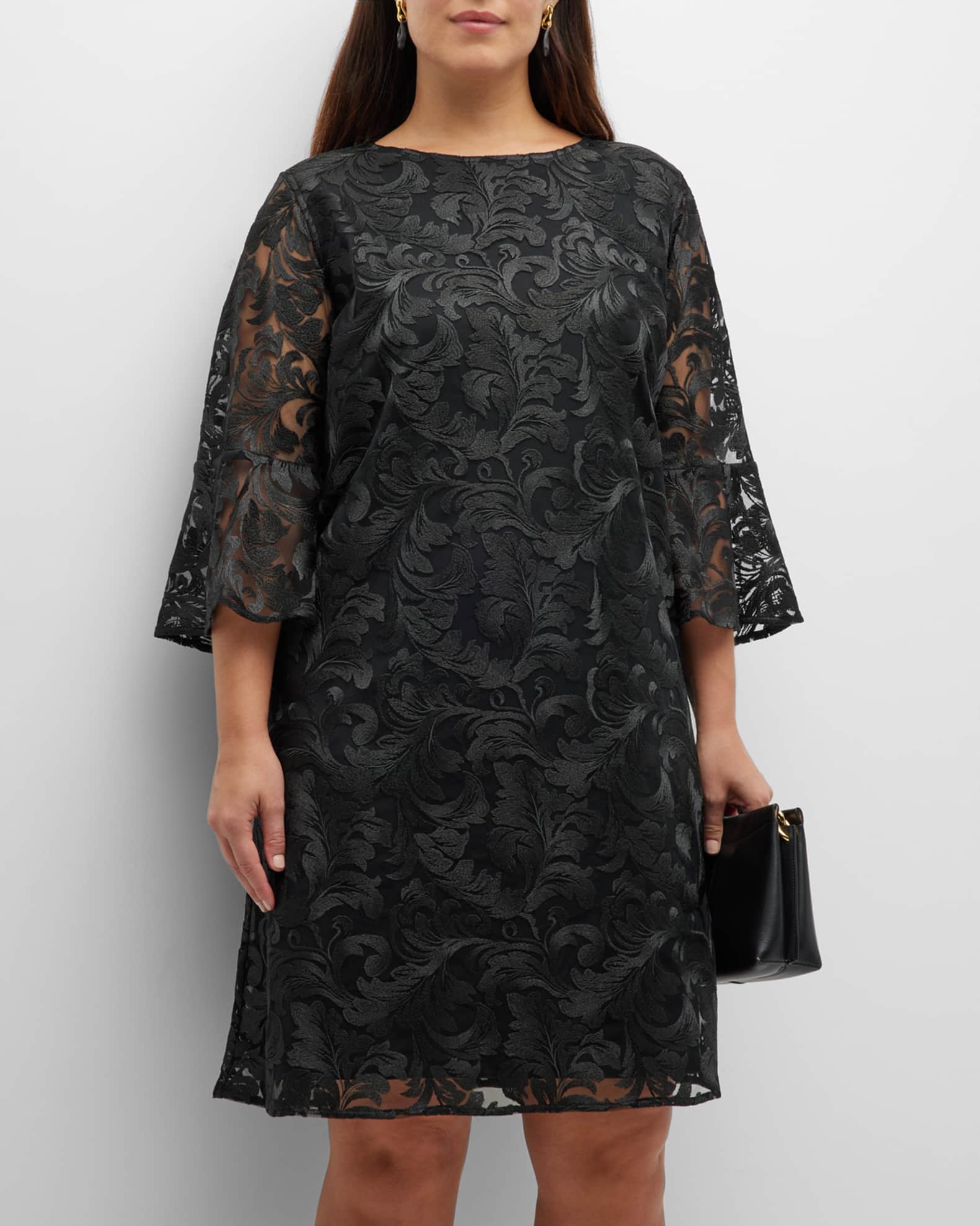 Caroline Rose Plus Plus Size Bella Soiree Lace Shift Dress | Neiman Marcus