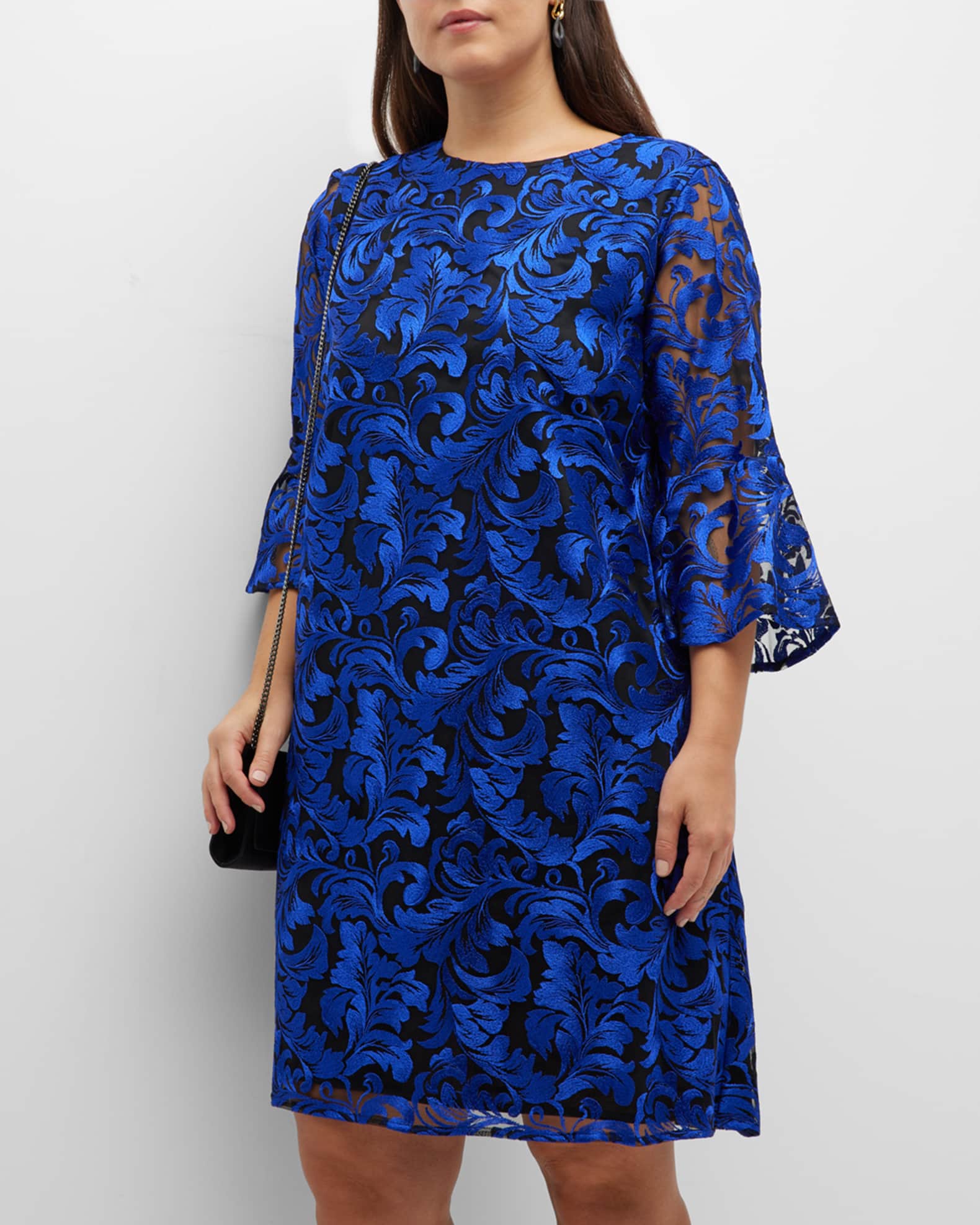 Caroline Rose Plus Plus Size Bella Soiree Lace Shift Dress | Neiman Marcus