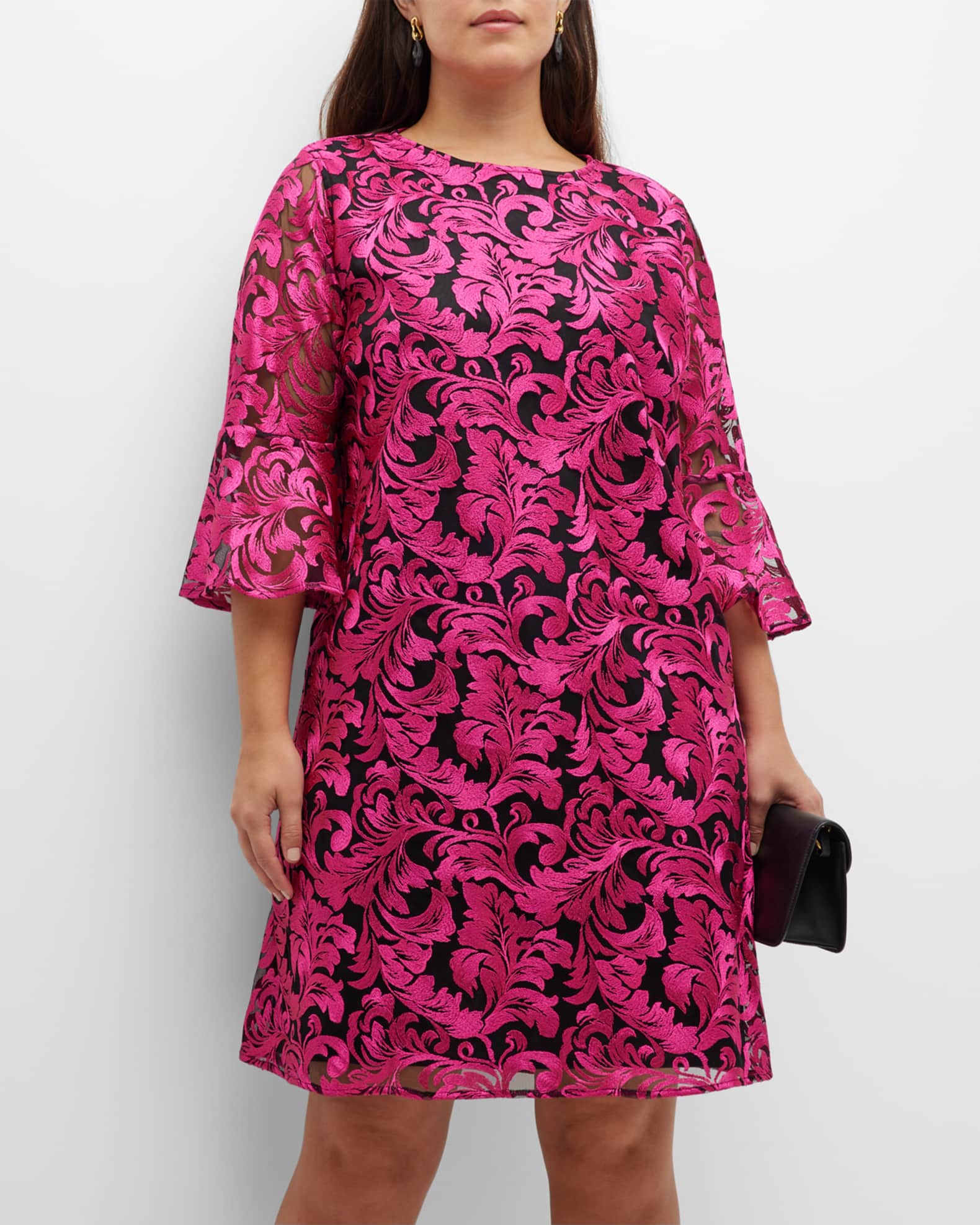Caroline Rose Plus Plus Size Bella Soiree Lace Shift Dress | Neiman Marcus