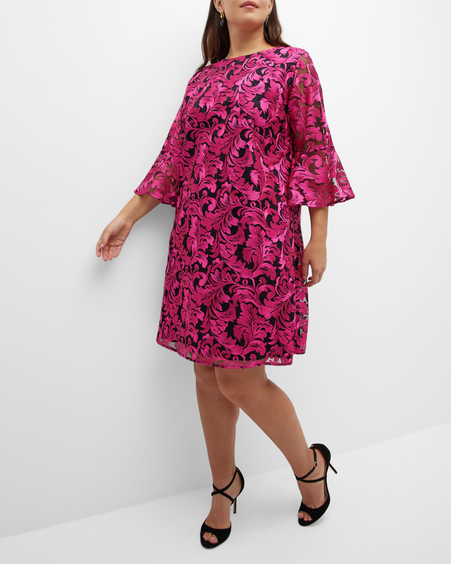 Caroline Rose Plus Plus Size Bella Soiree Lace Shift Dress | Neiman Marcus