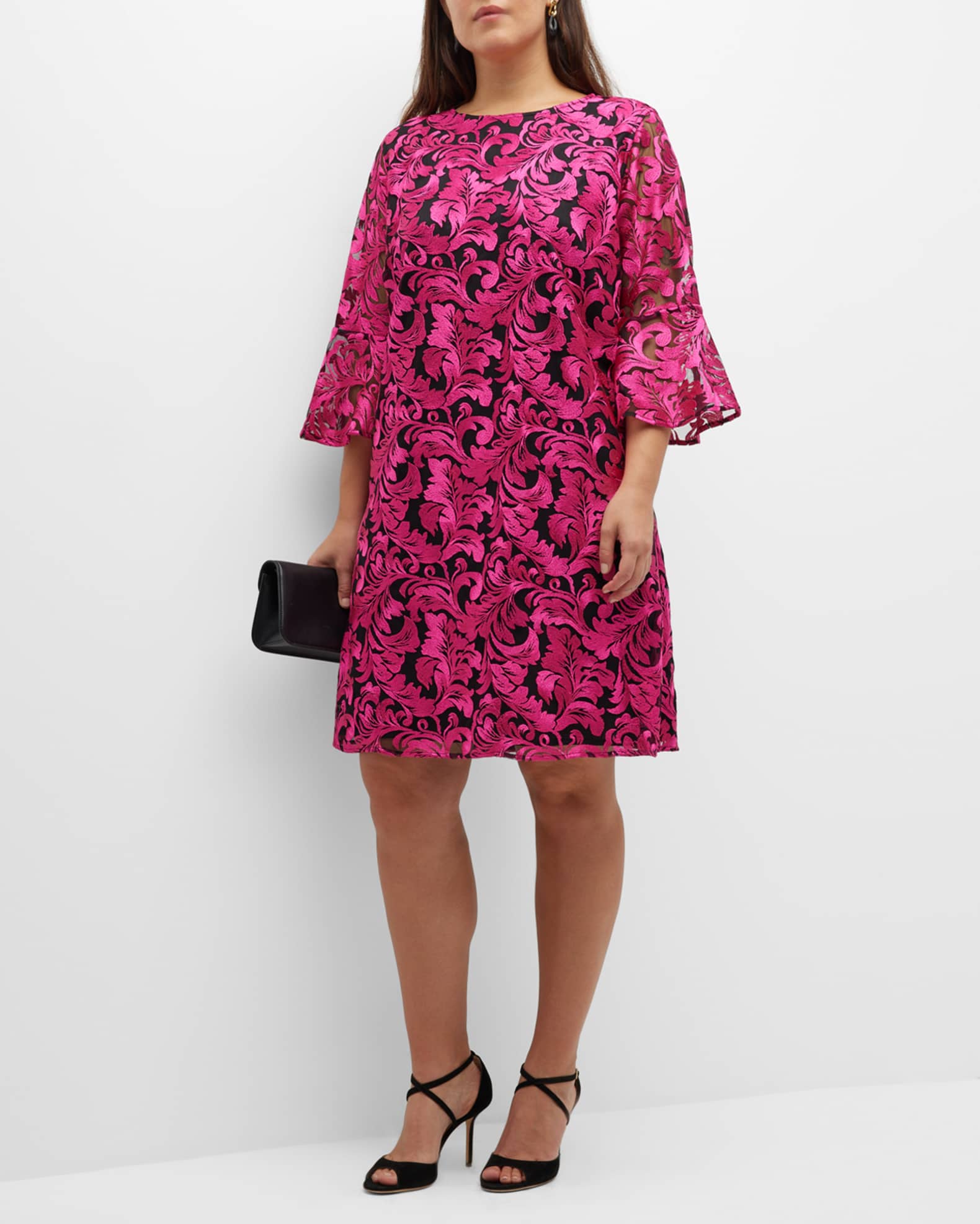Caroline Rose Plus Plus Size Bella Soiree Lace Shift Dress | Neiman Marcus