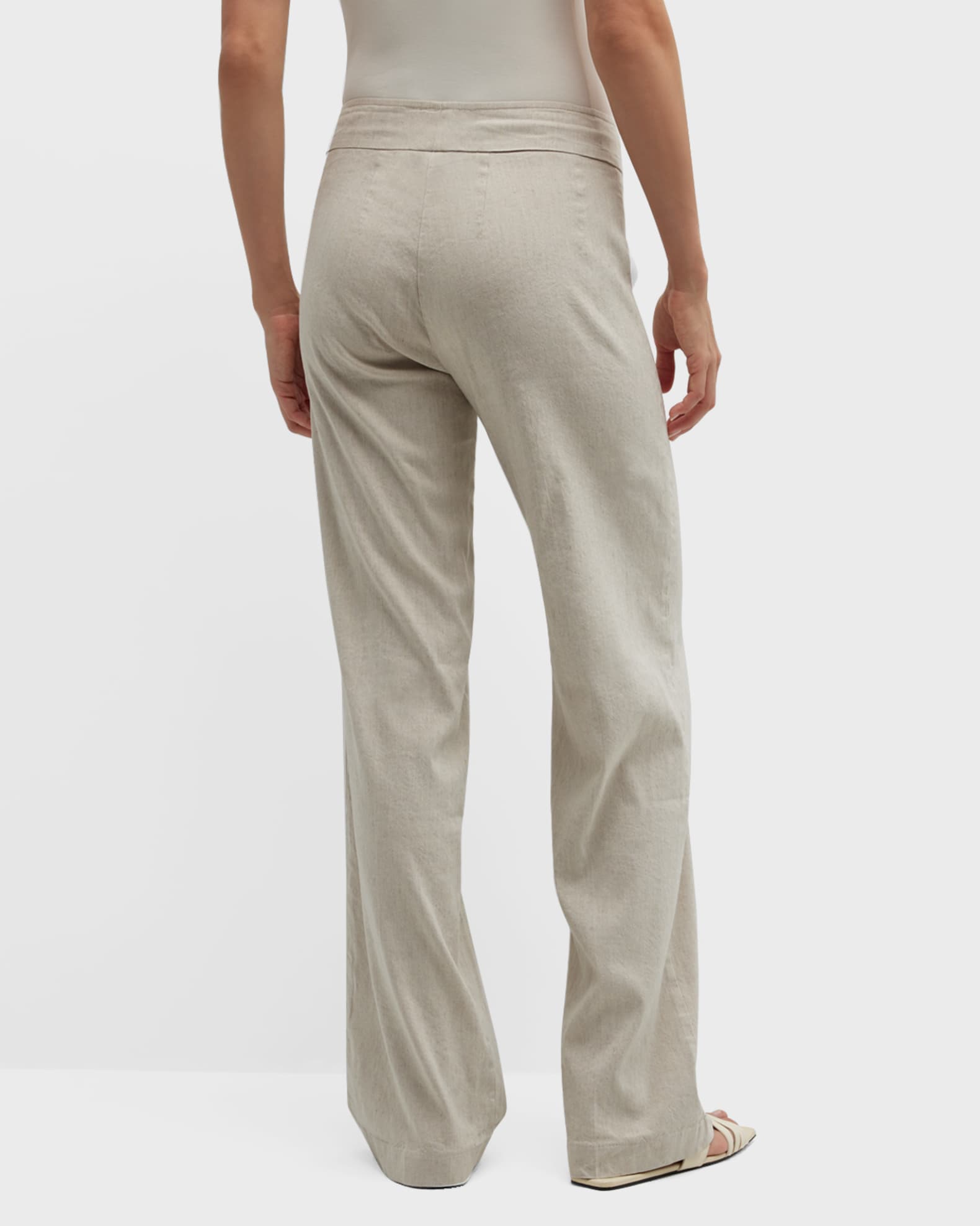Avenue Montaigne Flavia Wide-Leg Linen Pants | Neiman Marcus