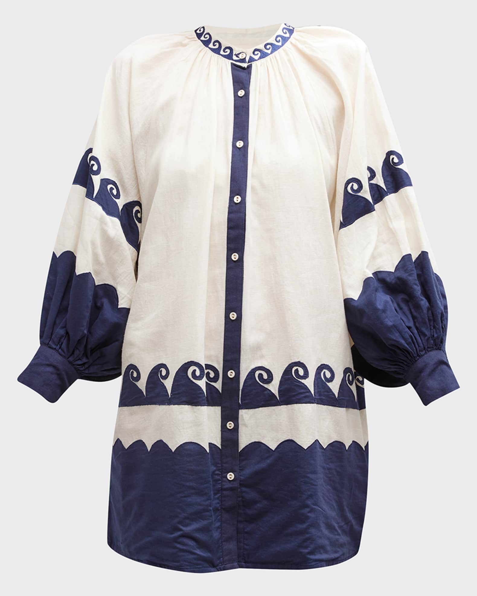 Carolina K Midnight Waves Augustina Shirtdress | Neiman Marcus