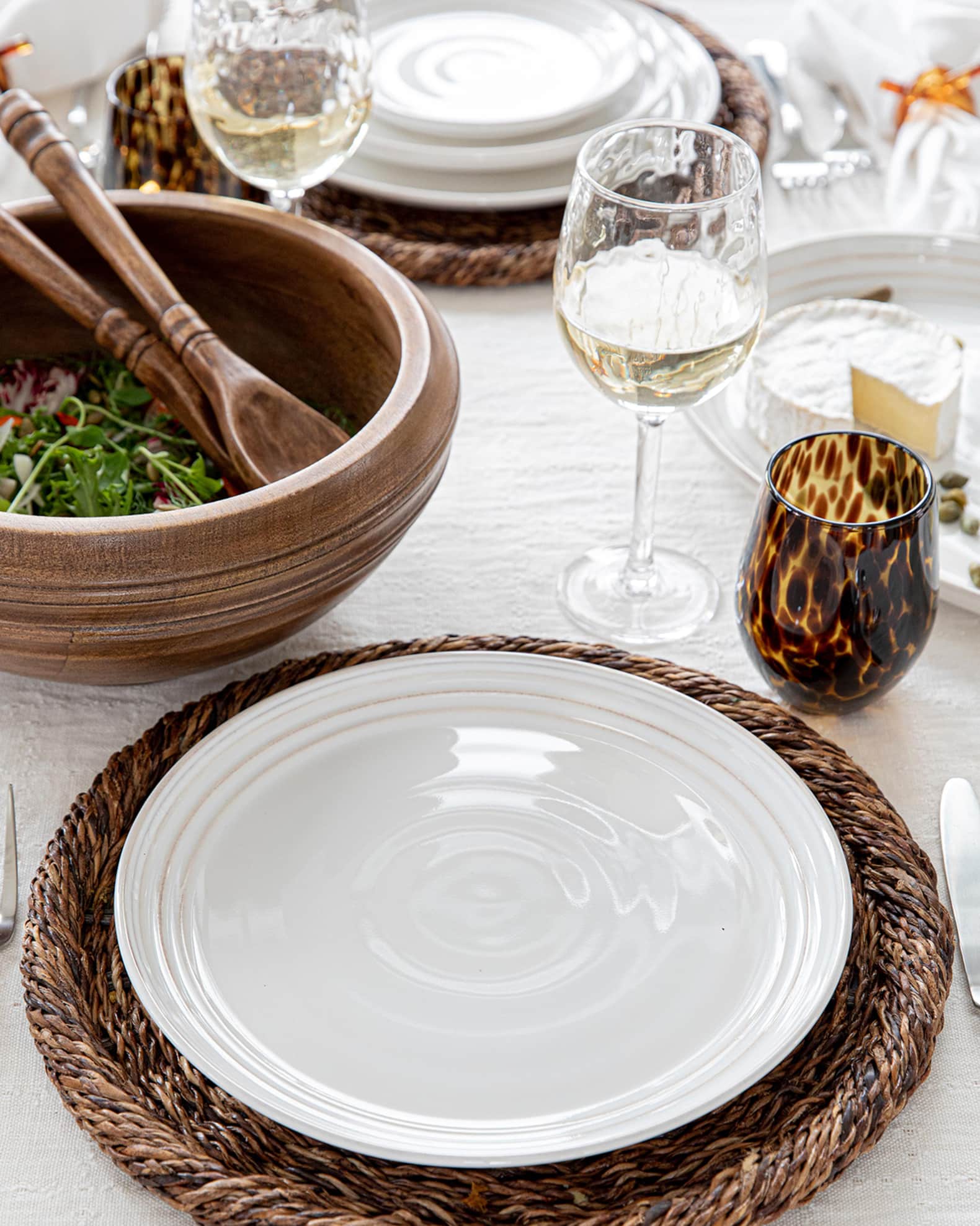 Juliska Bilbao Dinner Plate - Whitewash | Neiman Marcus