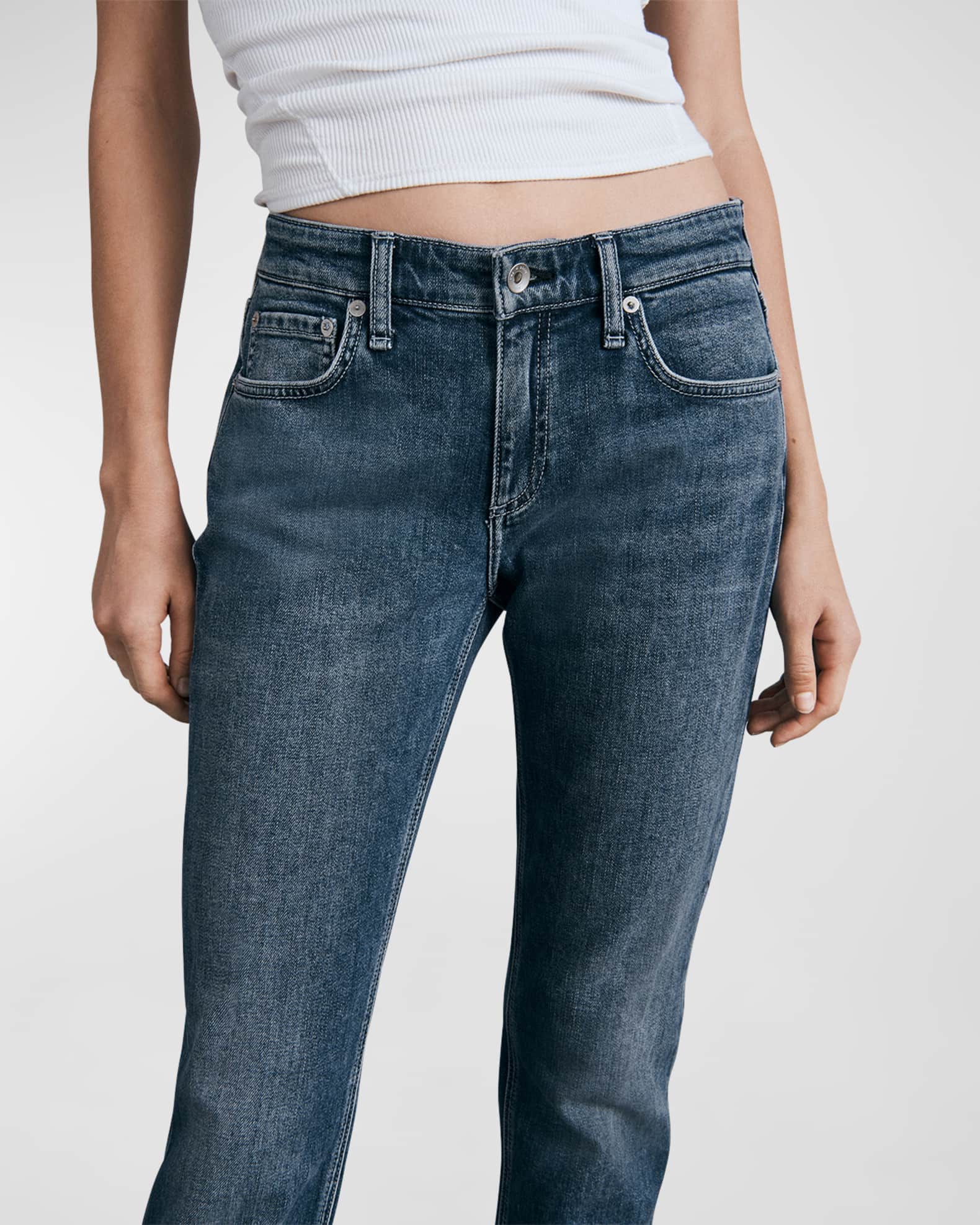 Rag & Bone Dre Low-Rise Slim Boyfriend Jeans | Neiman Marcus