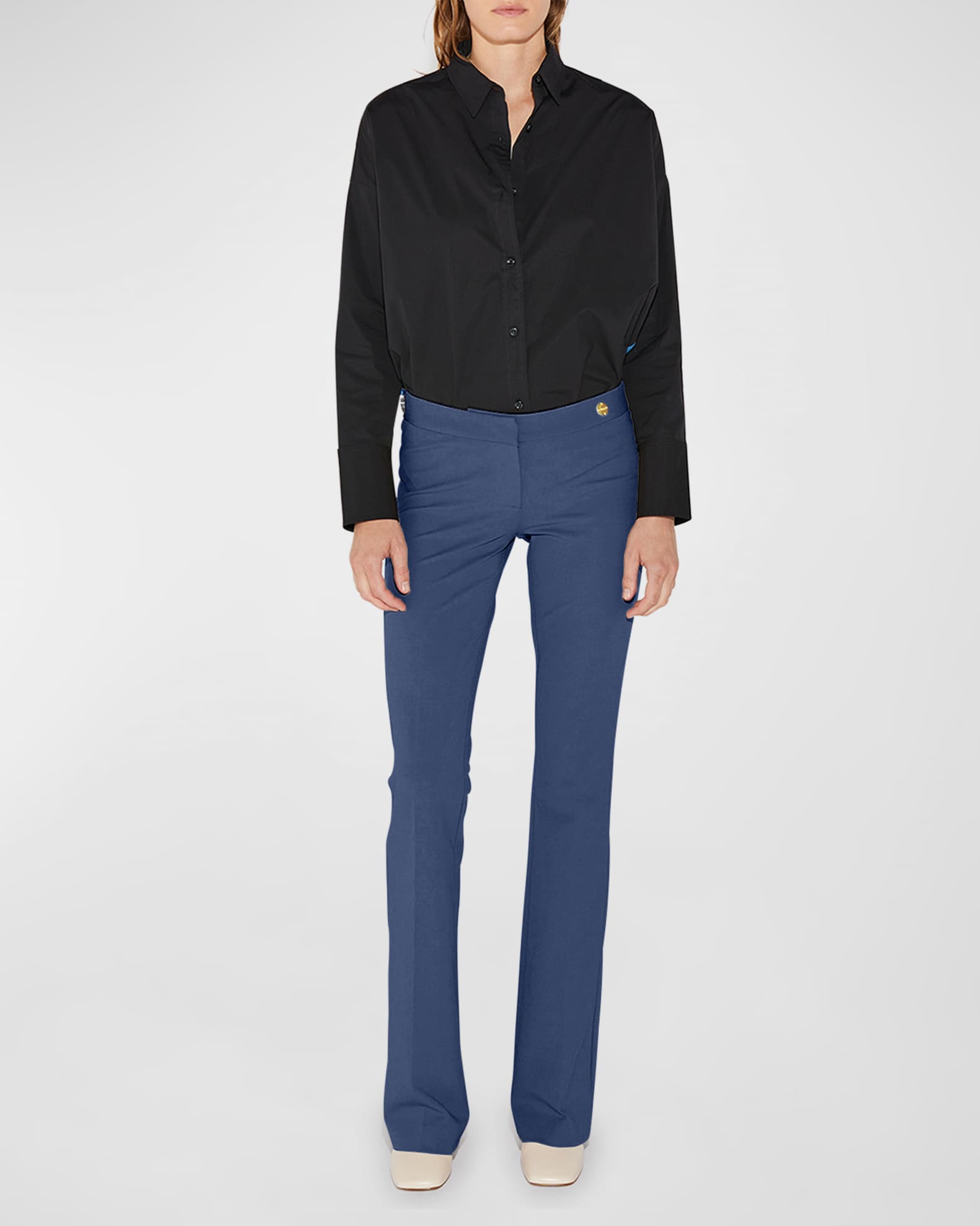 CALLAS Milano Jules Low-Rise Stretch Flare Pants | Neiman Marcus