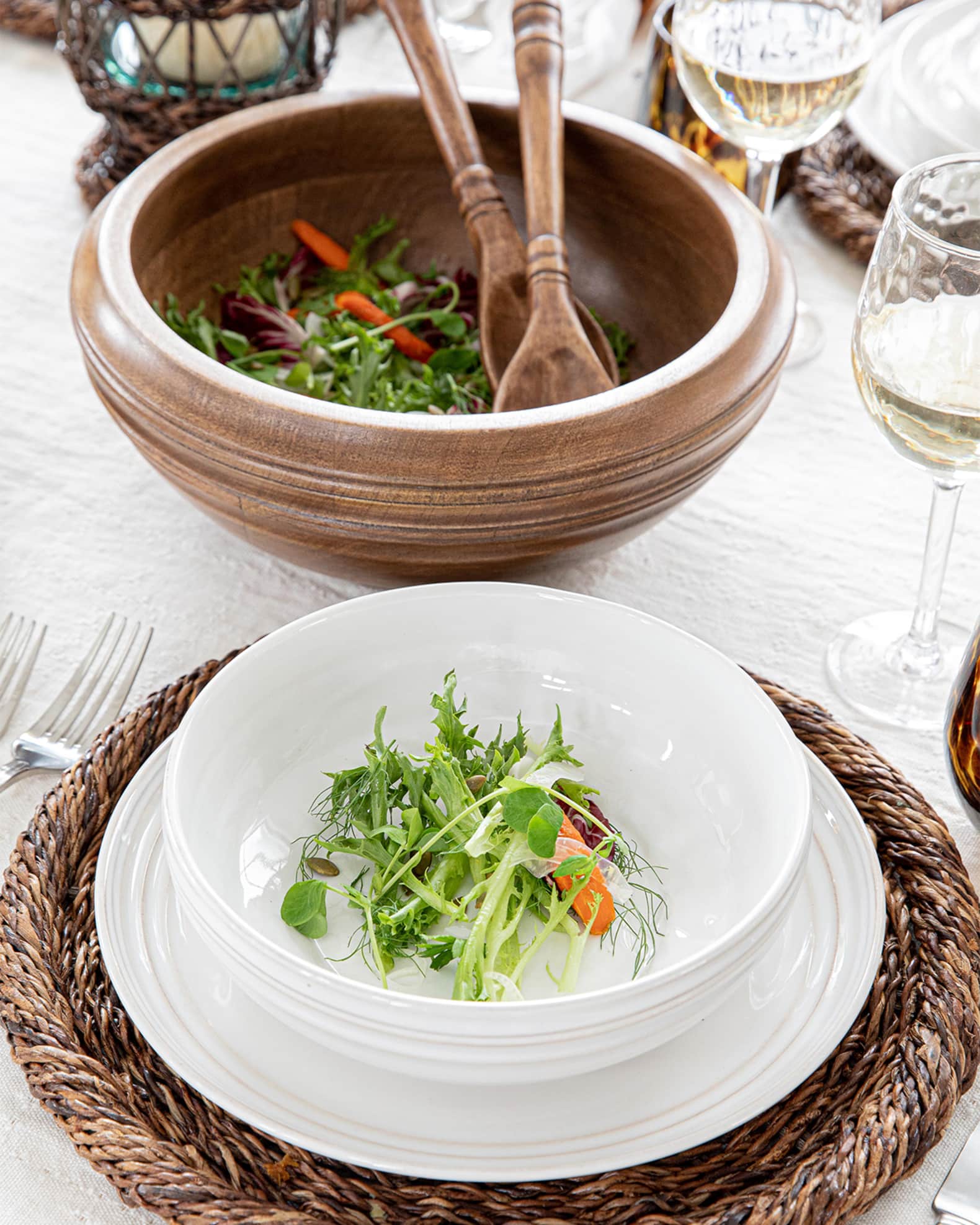 Juliska Bilbao 12" Wood Serving Bowl | Neiman Marcus