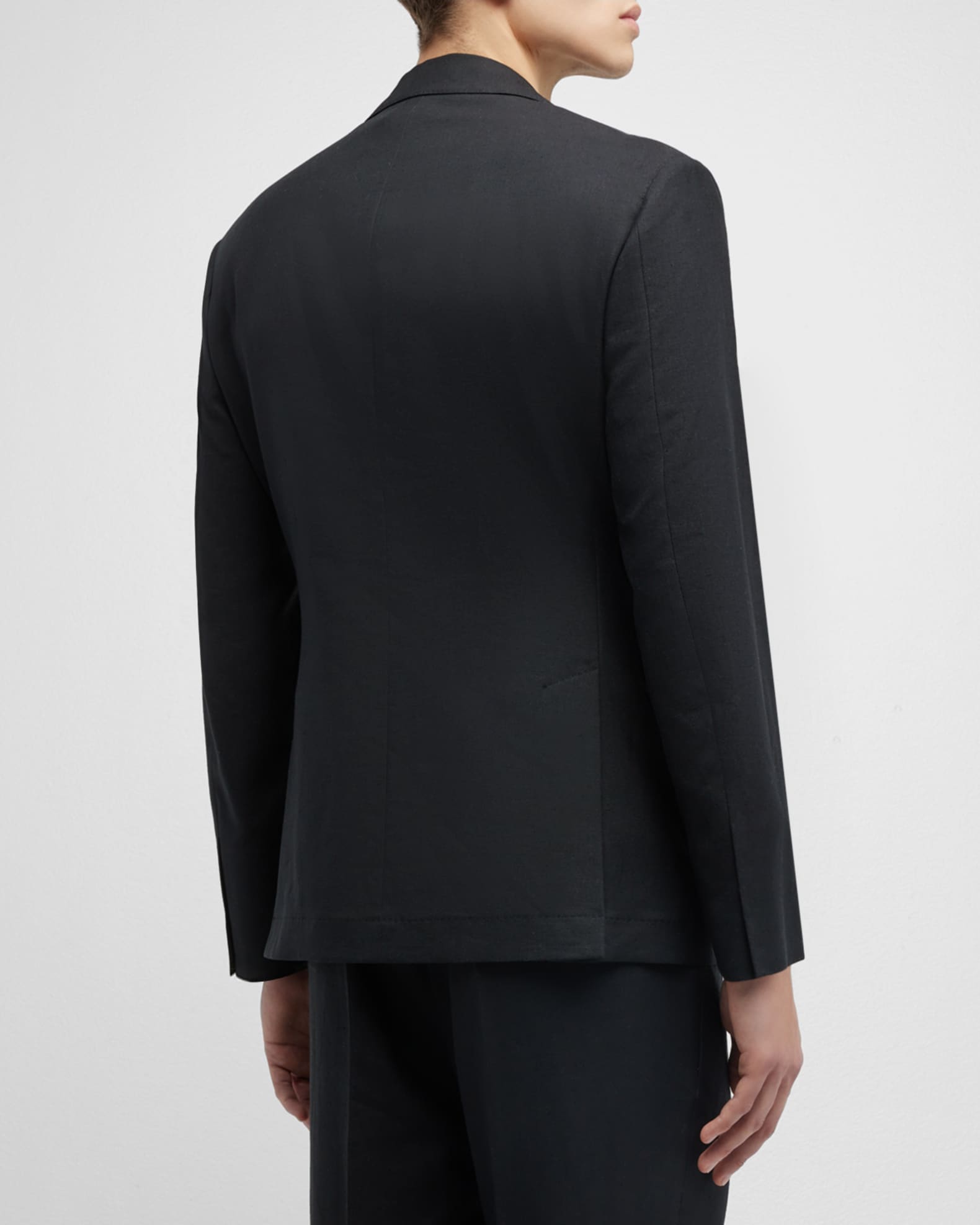 Brunello Cucinelli Men's Linen-Wool Solid Suit | Neiman Marcus
