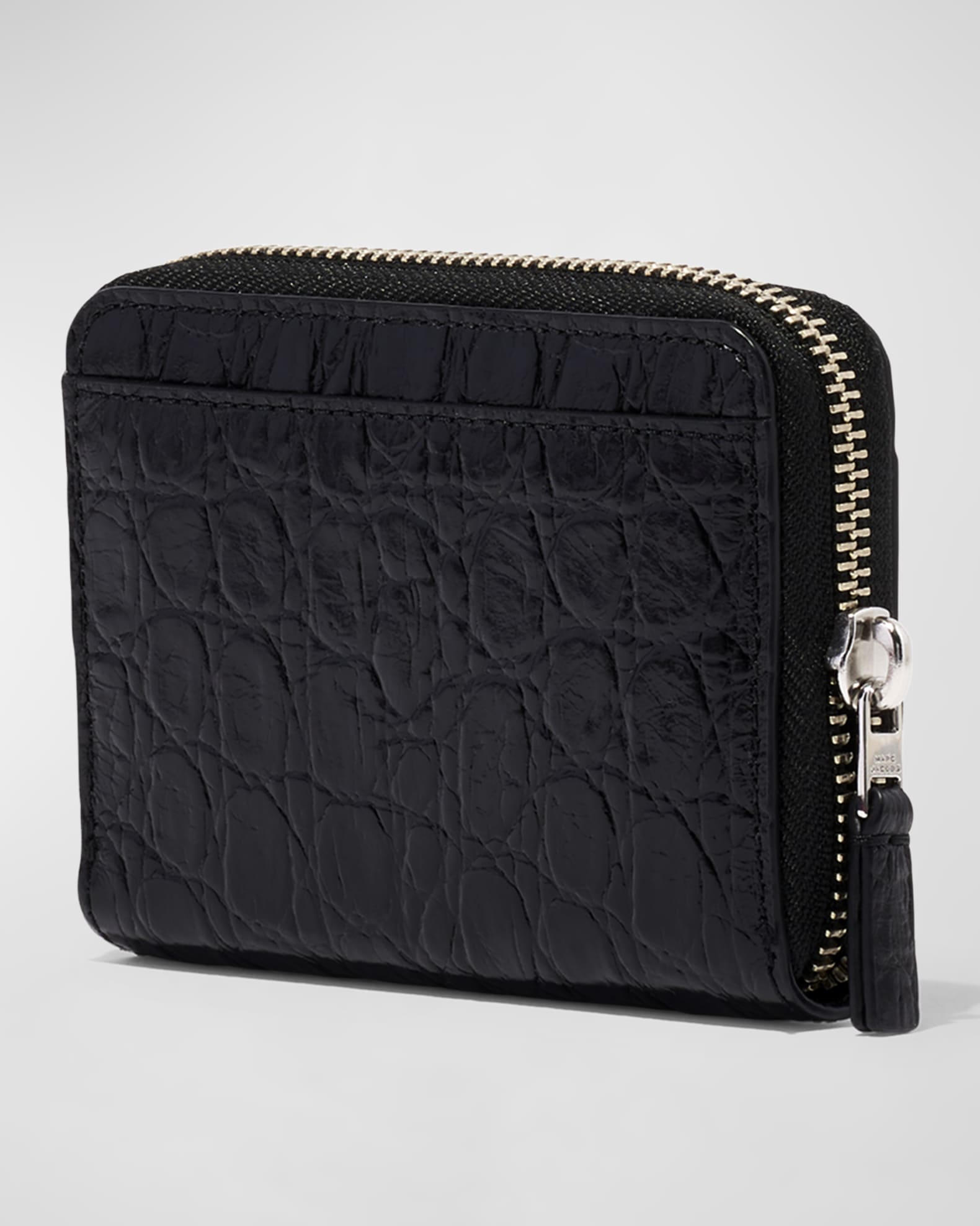 Marc Jacobs The Slim 84 Croc-Embossed Zip Around Wallet | Neiman Marcus