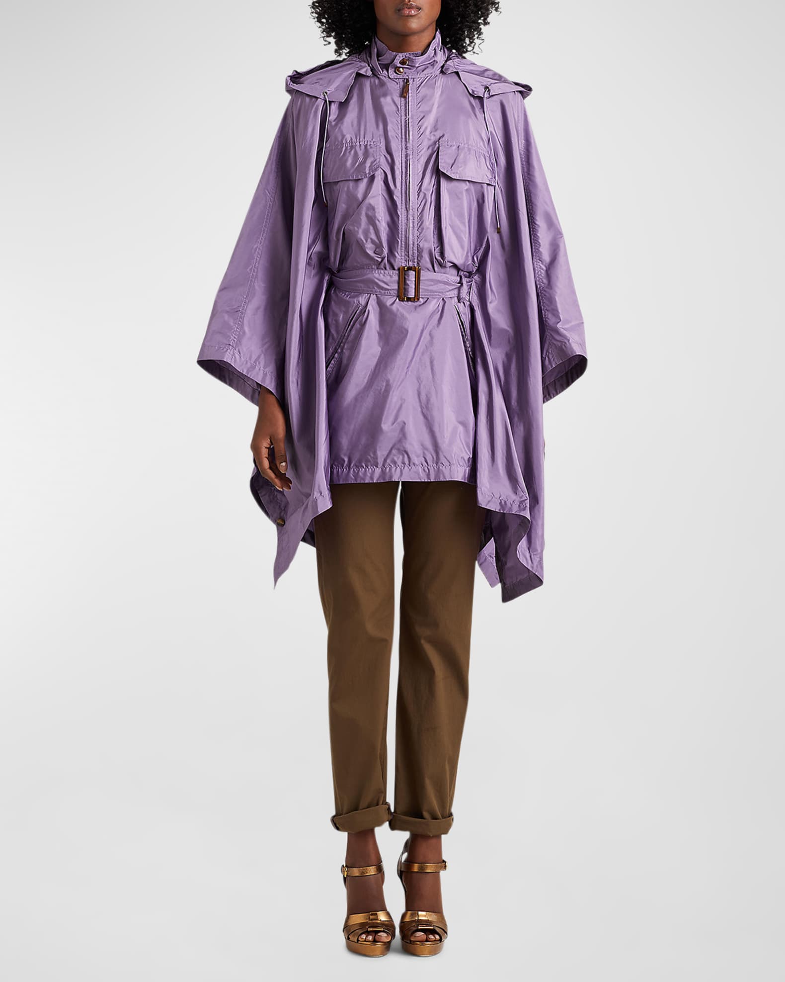 Ralph Lauren Collection Beckman Oversize Utility Poncho | Neiman Marcus