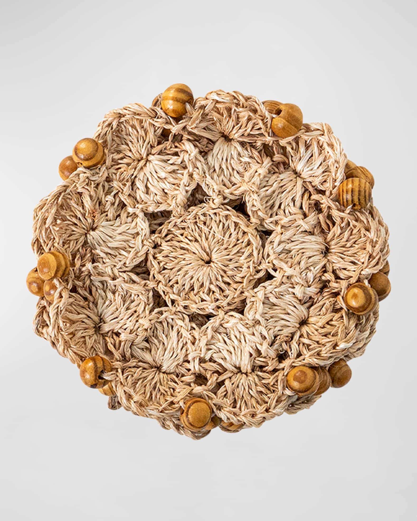 Juliska Macrame Natural Coasters, Set of 4 | Neiman Marcus