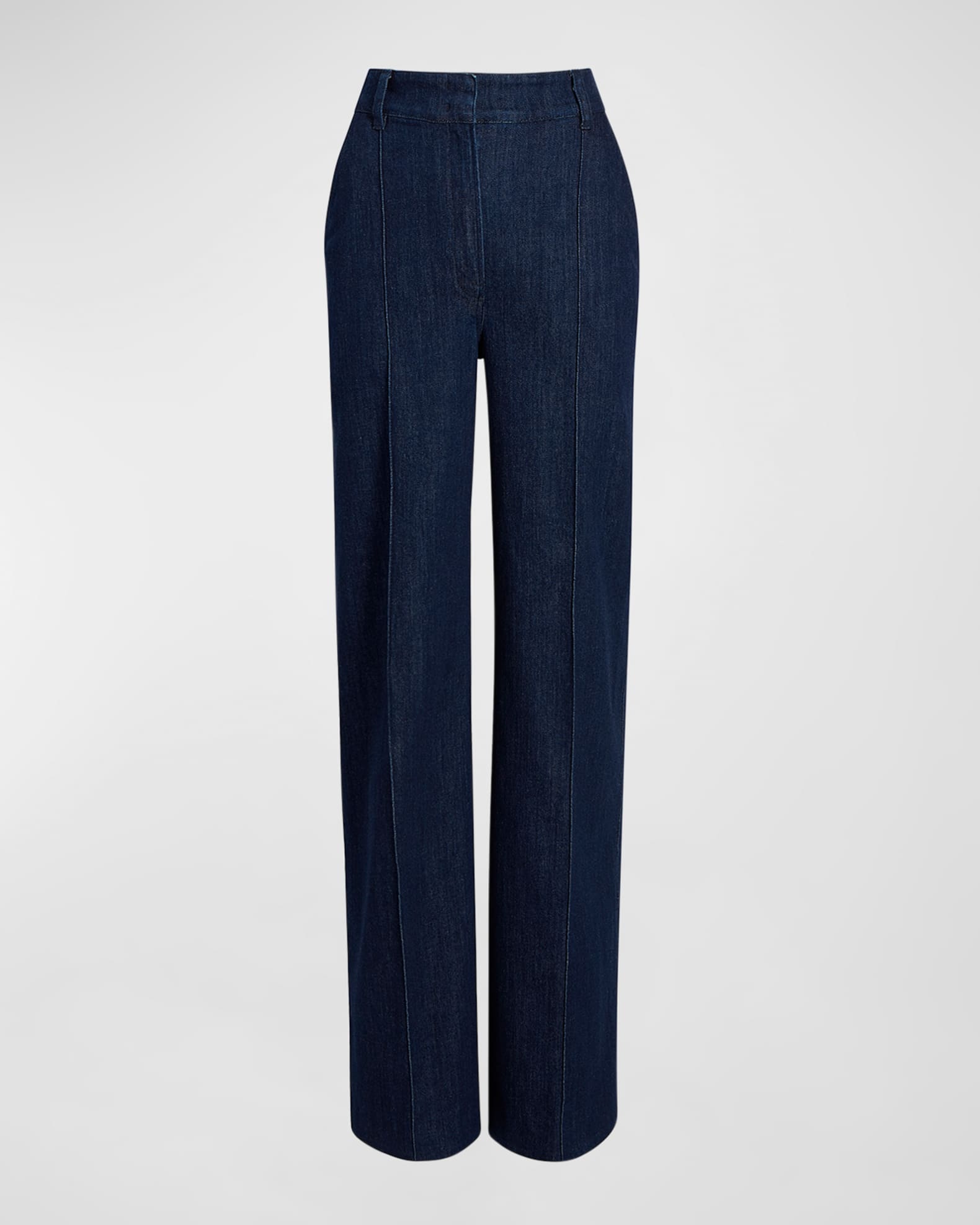 Another Tomorrow High Rise Denim Trousers | Neiman Marcus