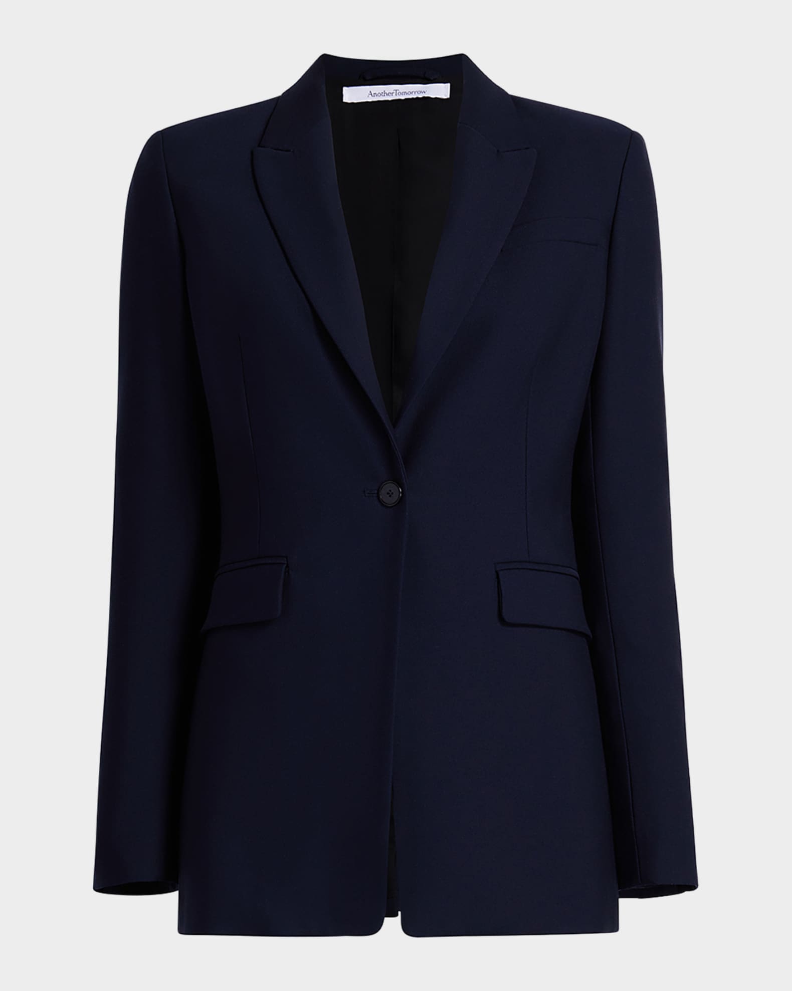 Another Tomorrow Single Button Blazer Jacket | Neiman Marcus