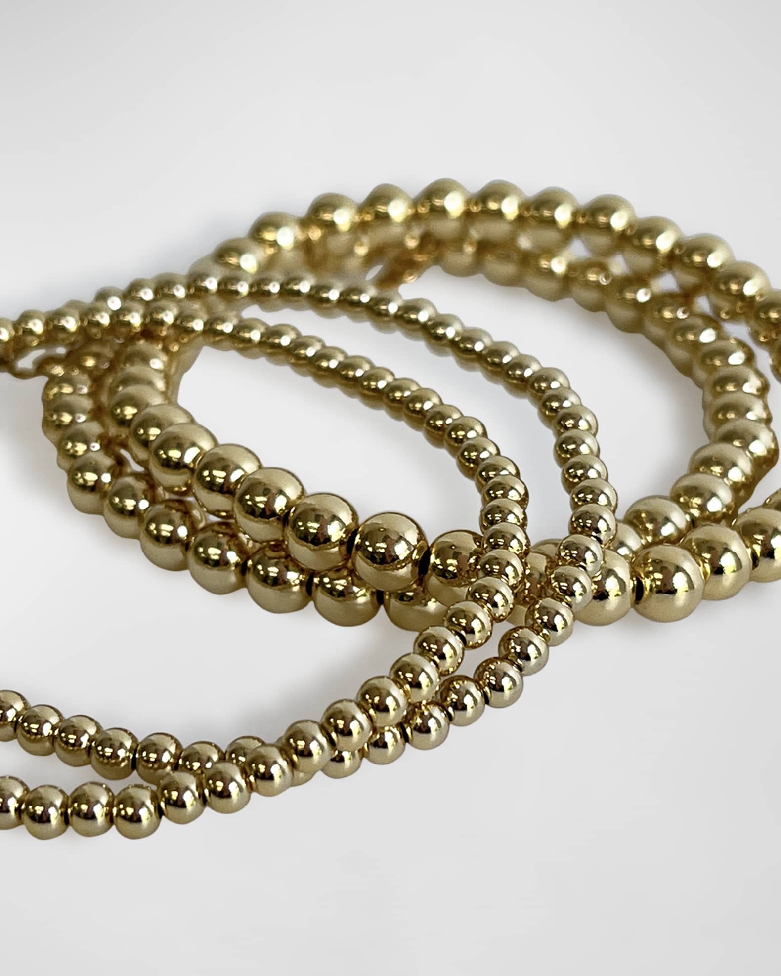 Zoe Lev Jewelry Gold-Fill Bead Bracelet Stack, Set of 4 | Neiman Marcus