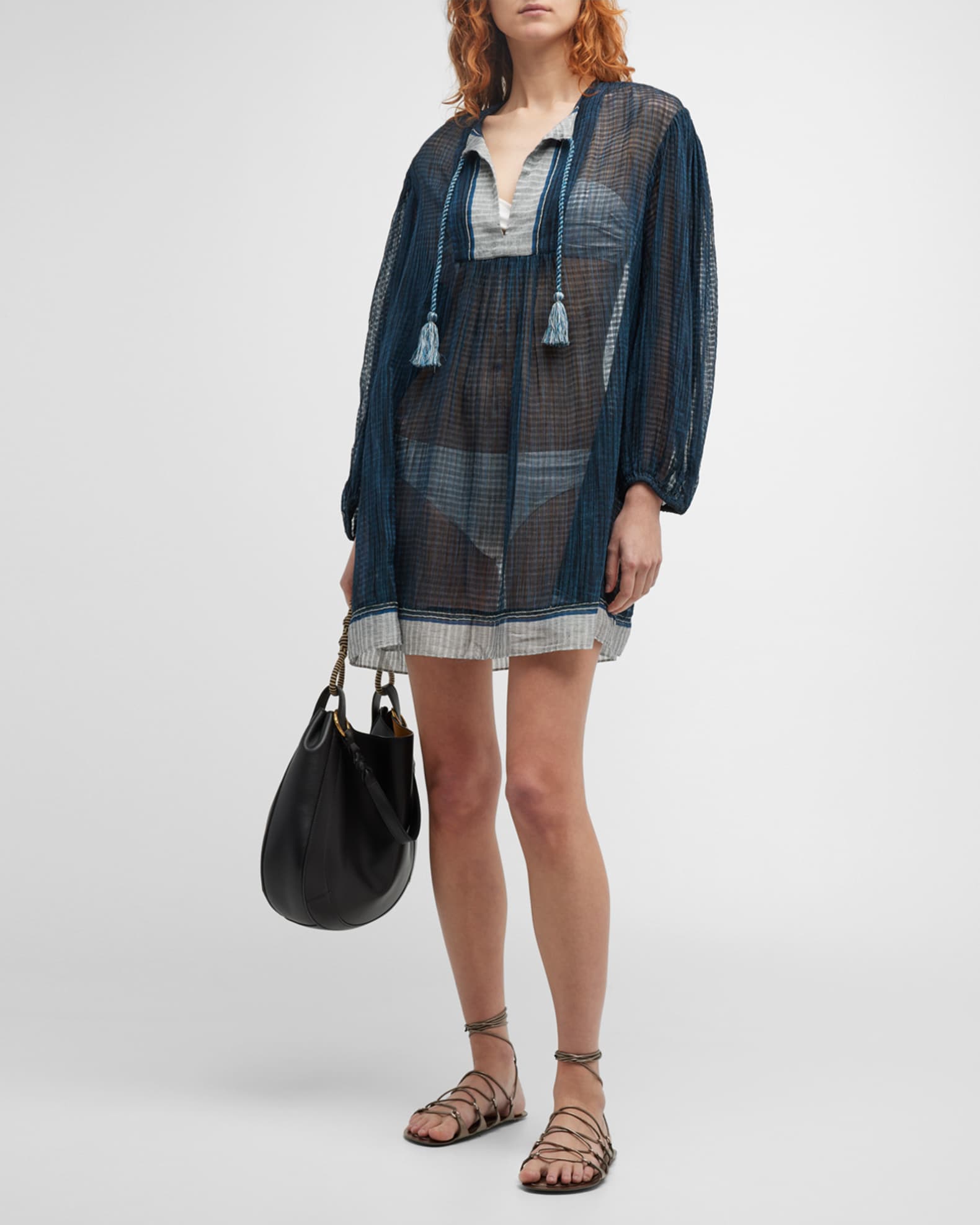 Ulla Johnson Mandira Sheer Coverup Sundress | Neiman Marcus