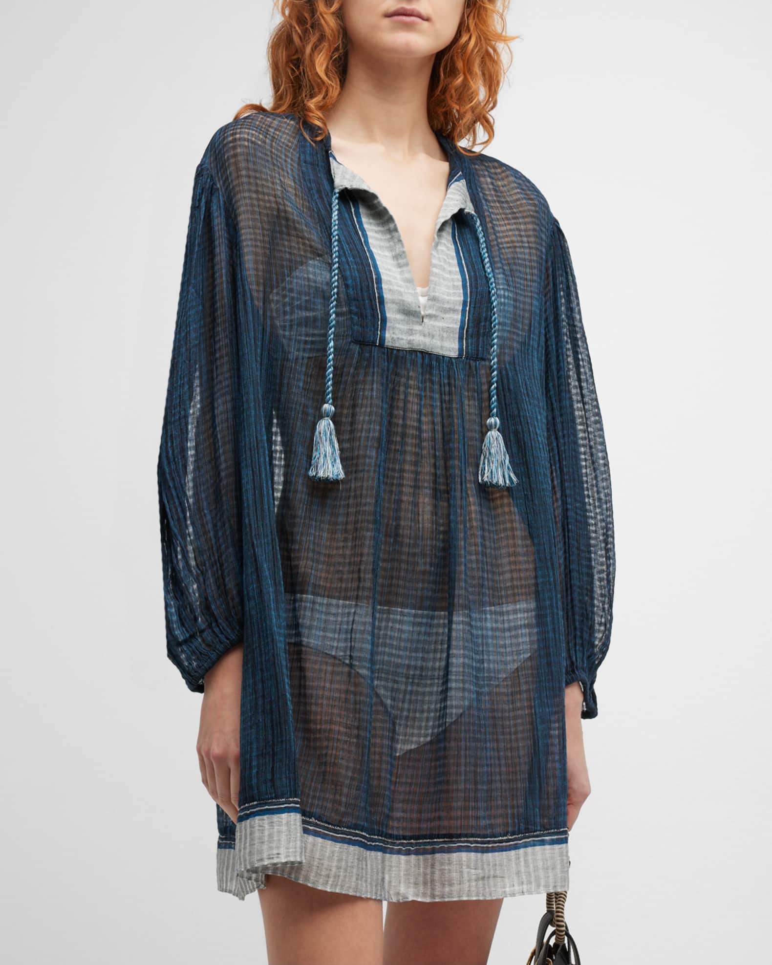 Ulla Johnson Mandira Sheer Coverup Sundress | Neiman Marcus