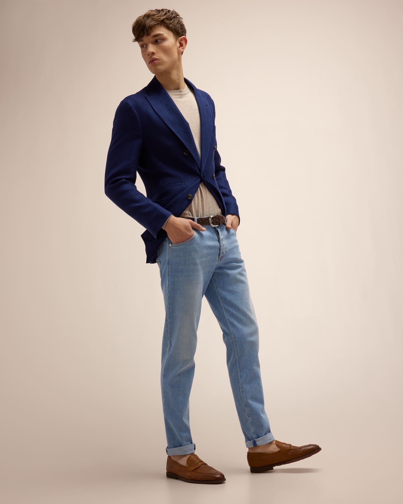 Brunello Cucinelli Men's Peak Lapel Double Breasted Sport Coat | Neiman ...