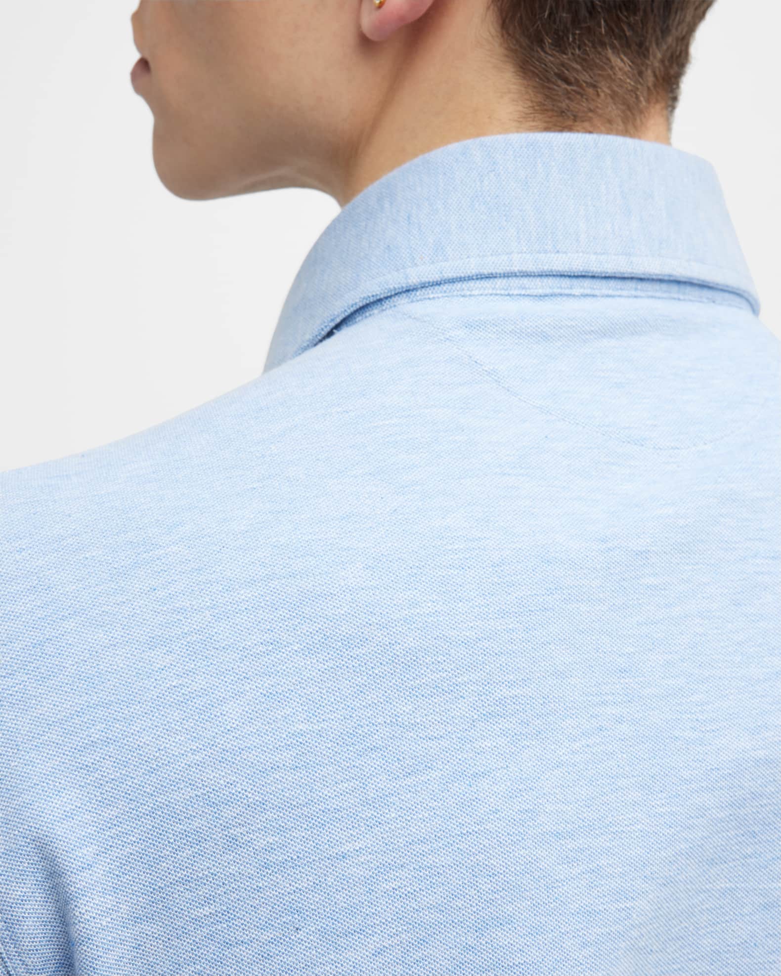 Brunello Cucinelli Men's Slim Fit Pique Polo Shirt | Neiman Marcus