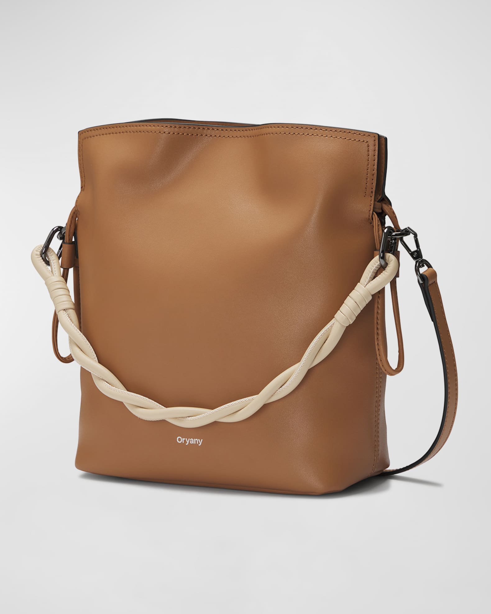 Oryany Madeleine Leather Top-Handle Bucket Bag | Neiman Marcus