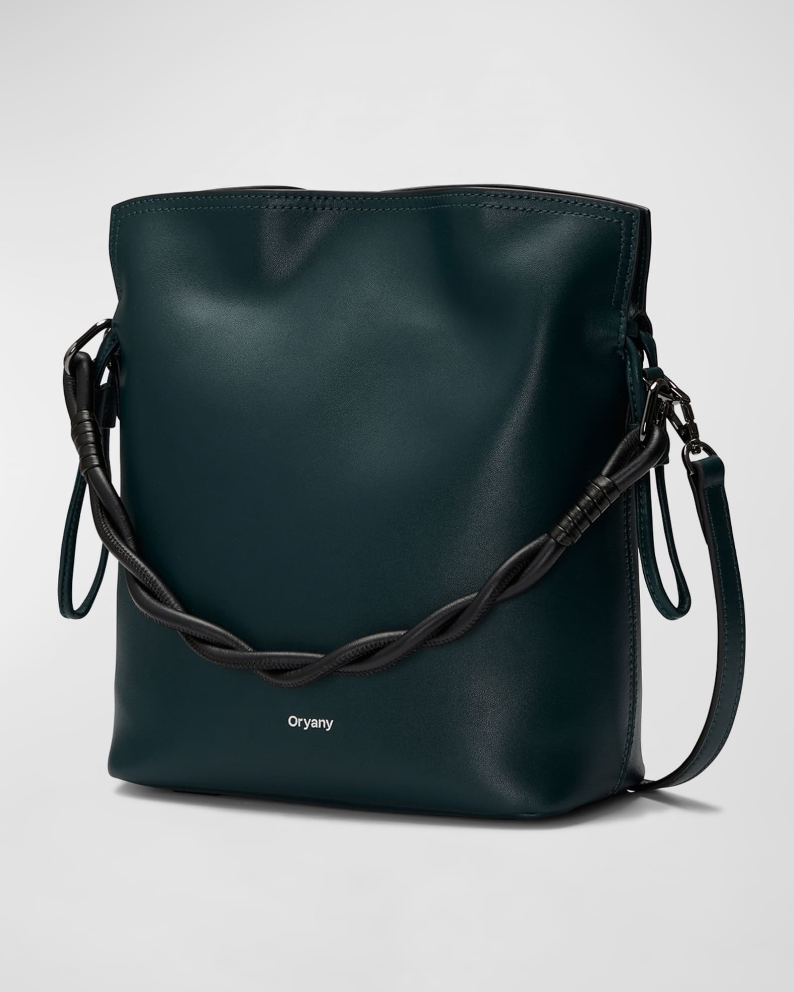 Oryany Madeleine Leather Top-Handle Bucket Bag | Neiman Marcus