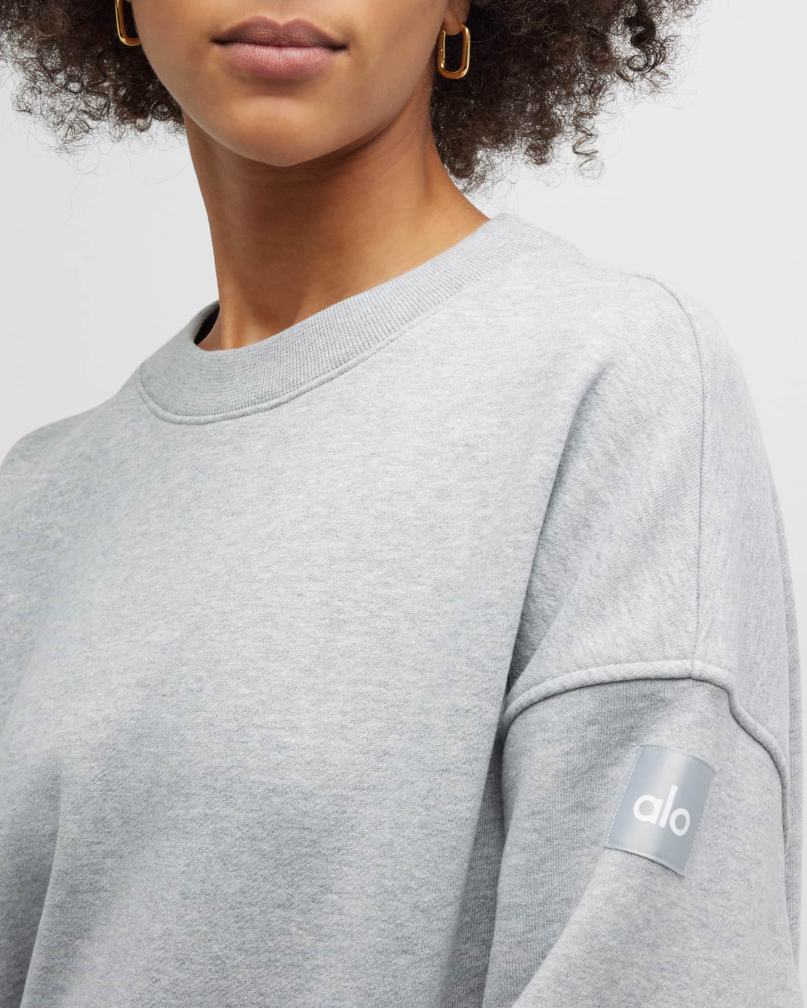 Alo Yoga Renown Heavyweight Crewneck Pullover | Neiman Marcus