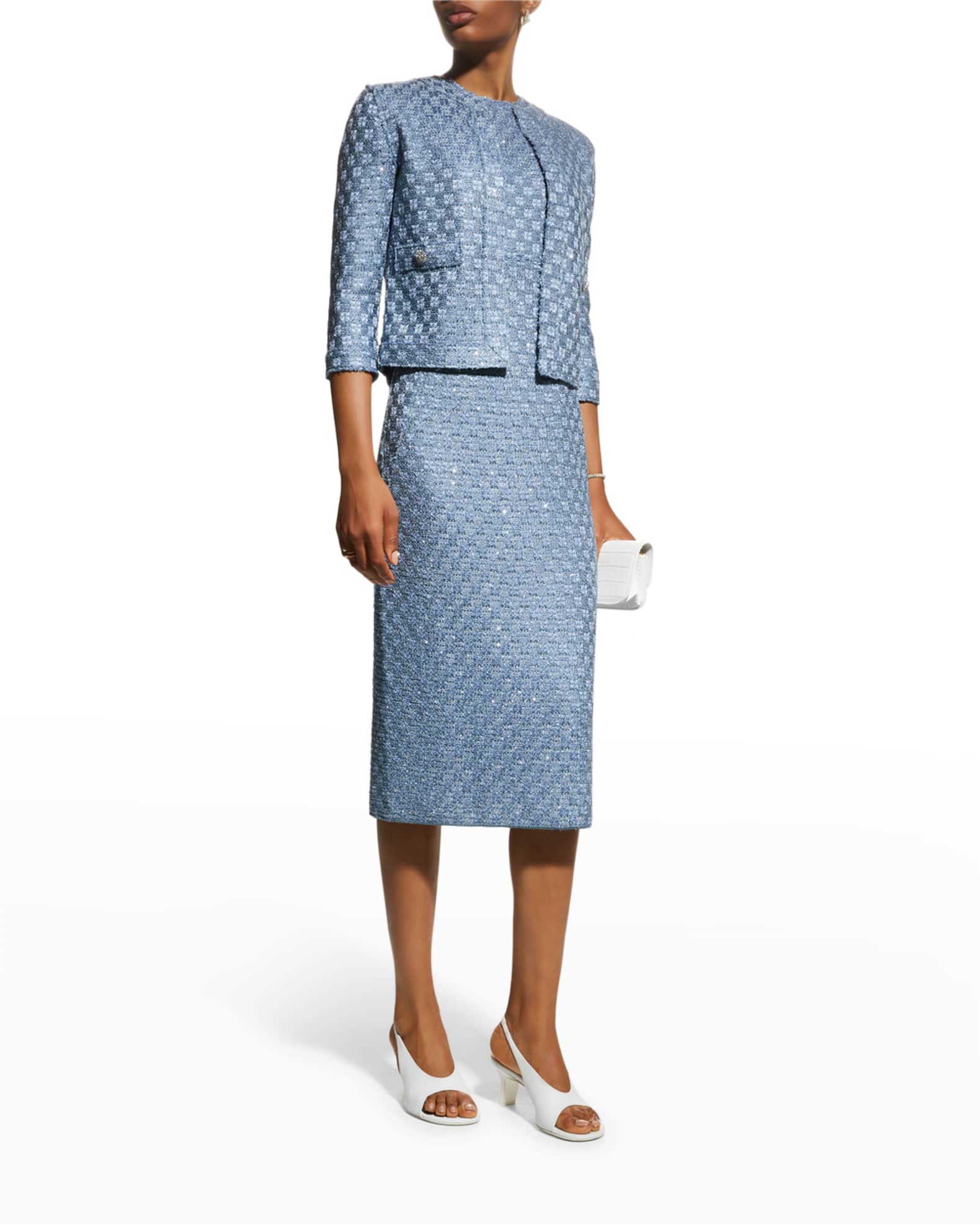 Sequin Check Knit Collection | Neiman Marcus