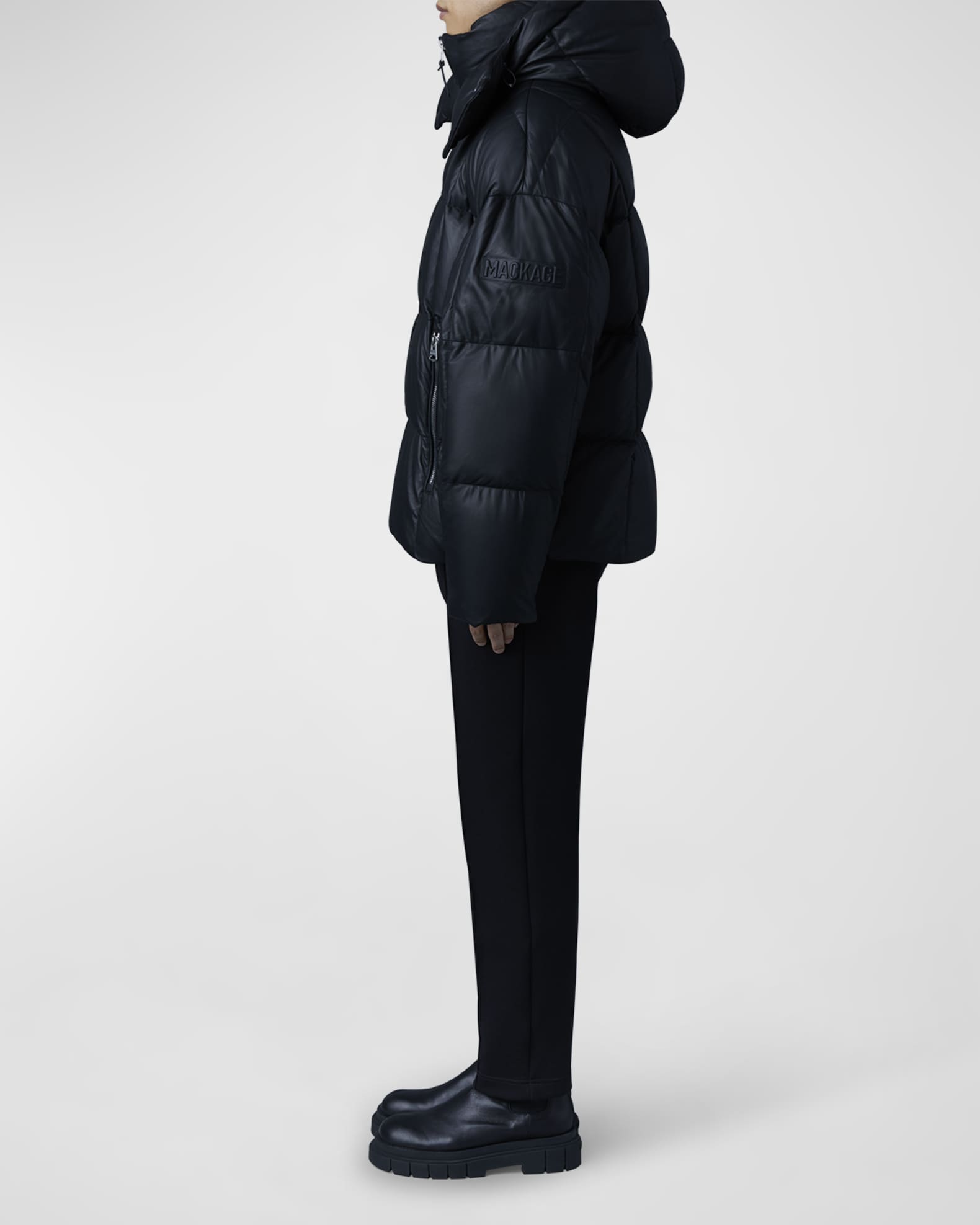 Mackage Men's Mikko Lambskin Puffer Coat | Neiman Marcus